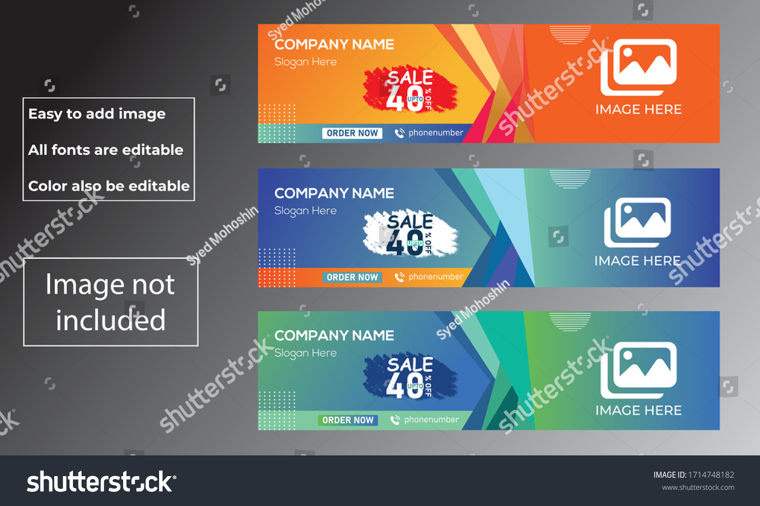 Web Banner Ads Template Design Stock Vector (Royalty Free) 1714748182