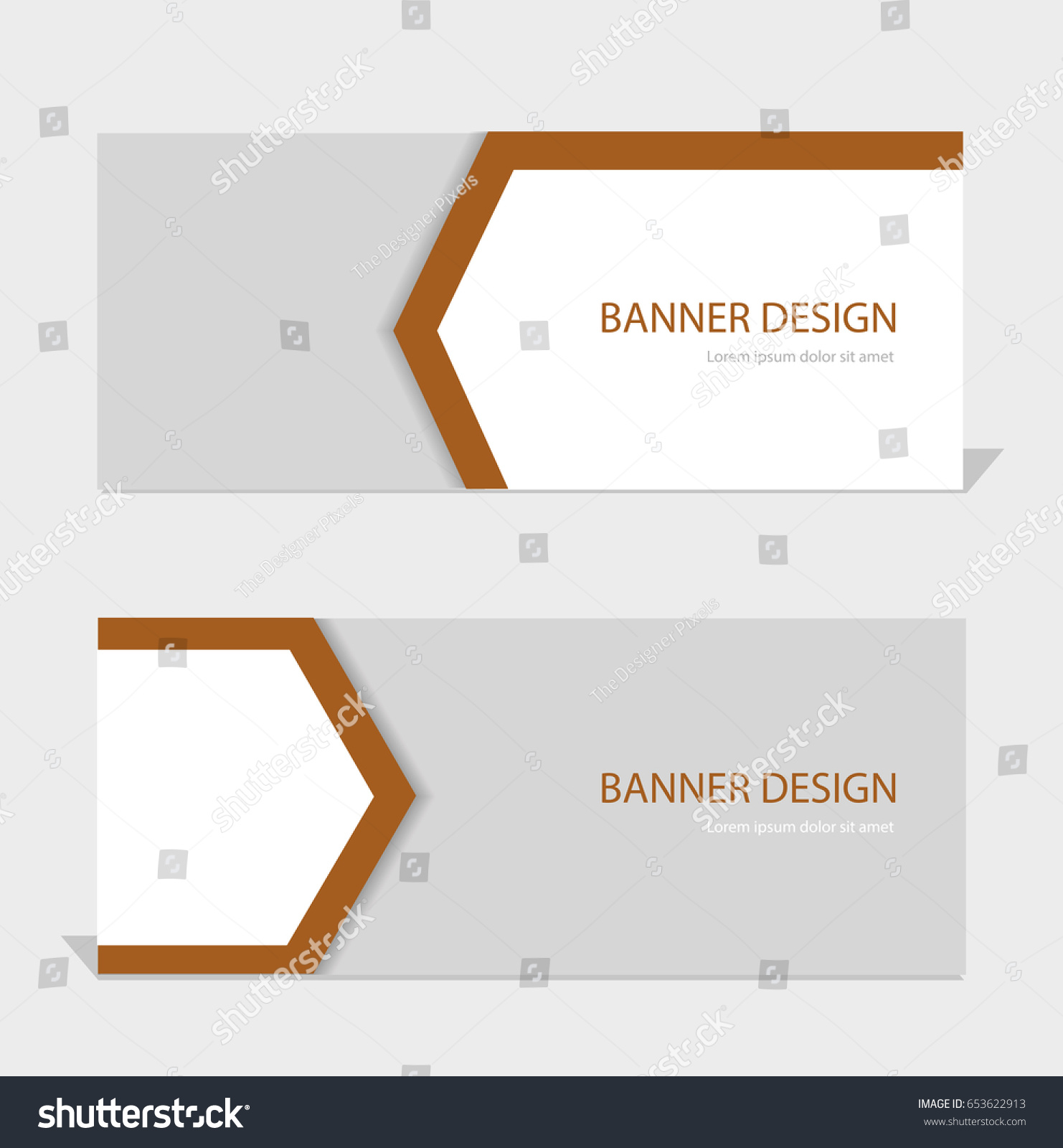 Web Banner Header Design Stock Vector (Royalty Free) 653622913 ...