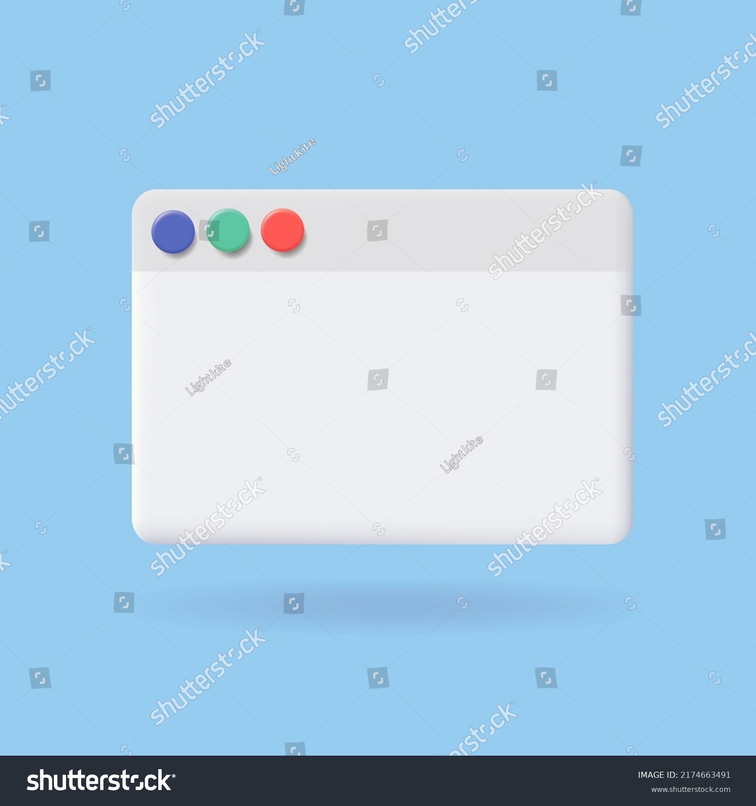 Web Browser Window Icon Blank Screen Stock Vector (Royalty Free ...