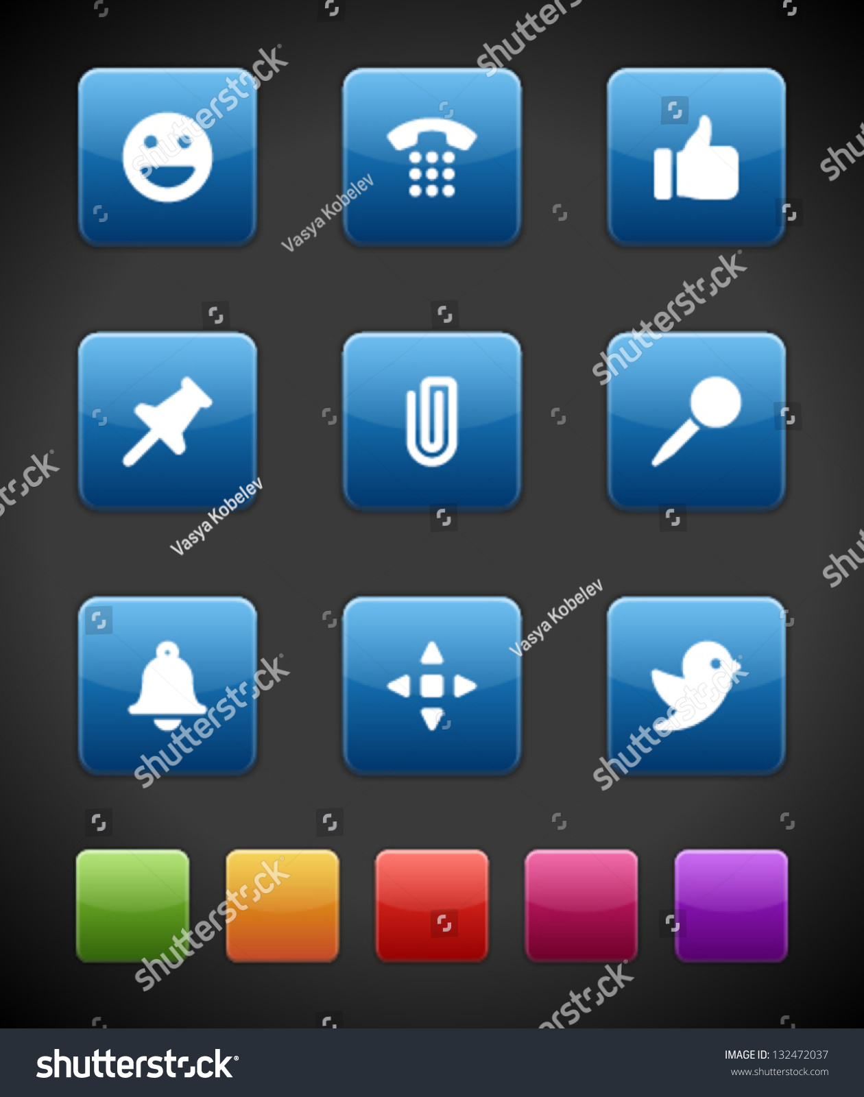 Web Buttons Icons Website Vector Illustrations Stock Vector (Royalty ...