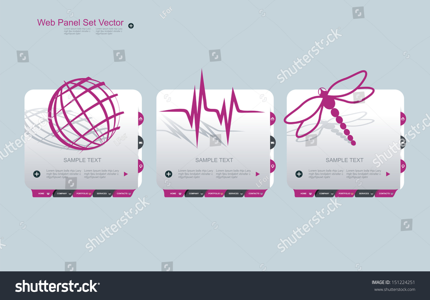 Web Design Frame Vector Symbols Stock Vector (Royalty Free) 151224251 ...