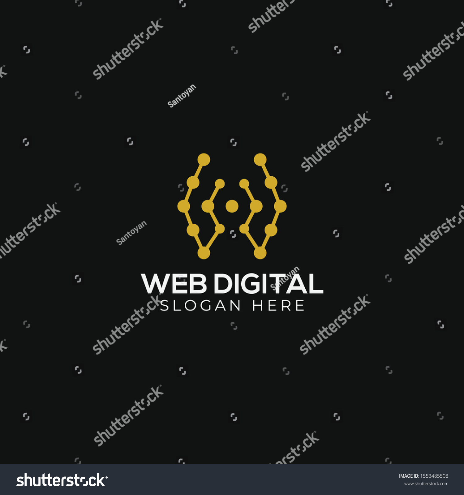 Web Digital Logo Vector Concept Simple Stock Vector (Royalty Free ...