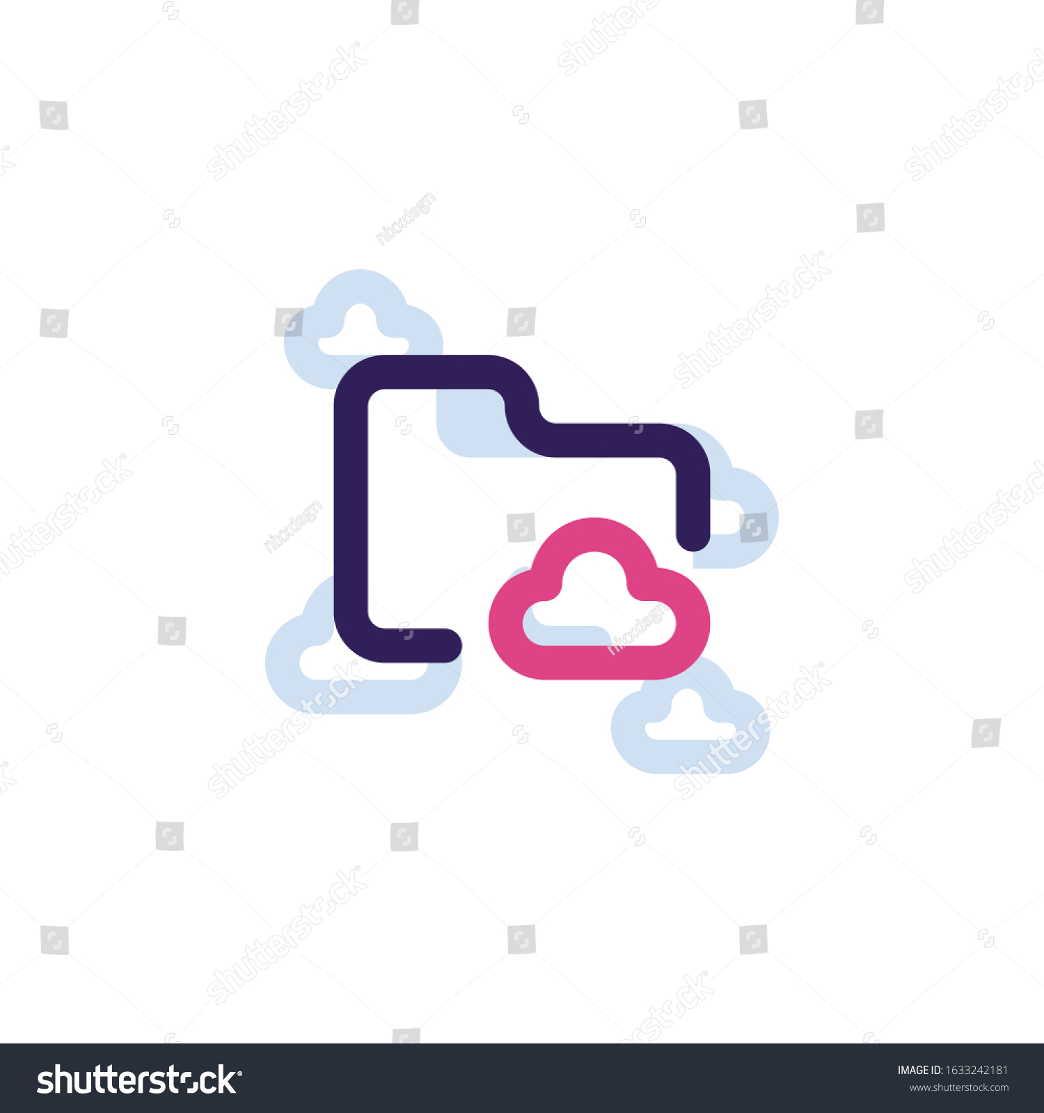 Web Folder Icon Website Presentation Banner Stock Vector (Royalty Free ...