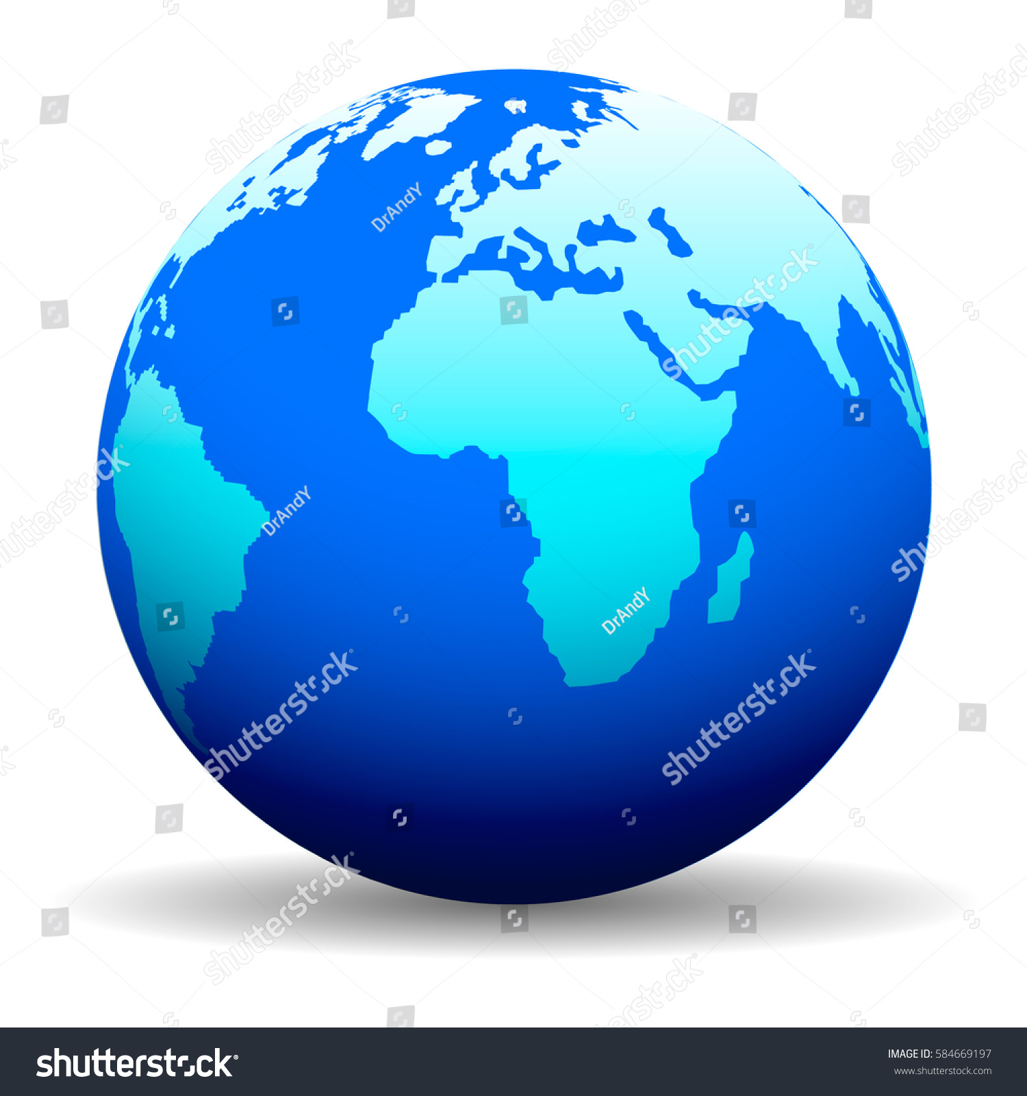 Web Globe Template Isolated On White Stock Vector (Royalty Free) 584669197