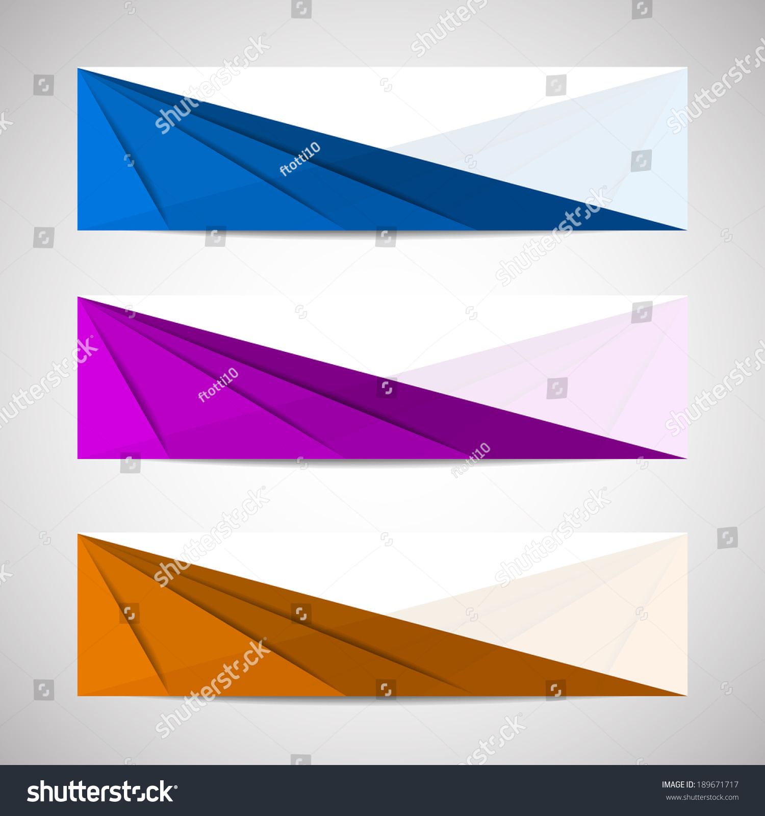Web Header Precise Dimensions Set Vector Stock Vector (Royalty Free ...