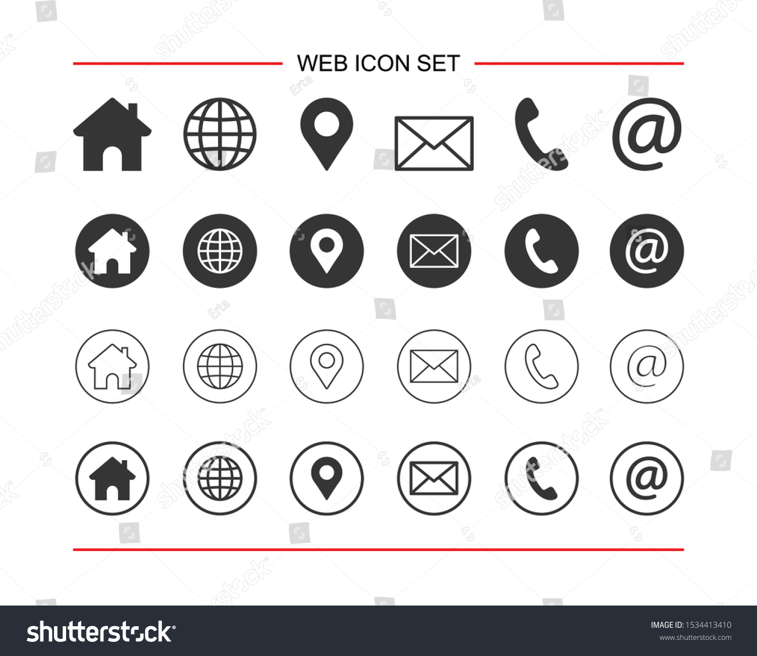 Web Icon Set Computer Mobile Stock Vector (Royalty Free) 1534413410 ...
