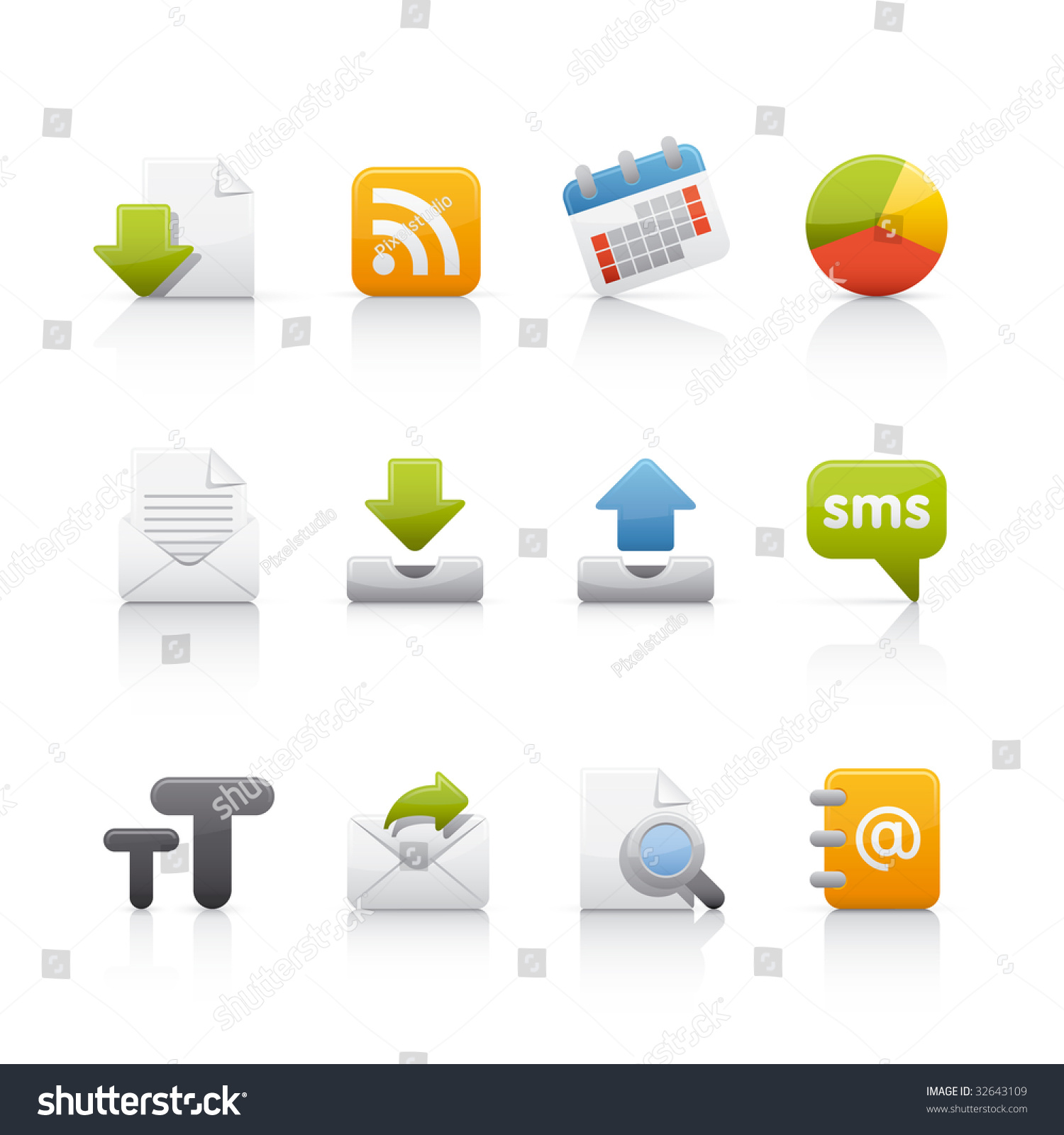 Web Internet Icon Set Multiple Application Stock Vector (Royalty Free ...