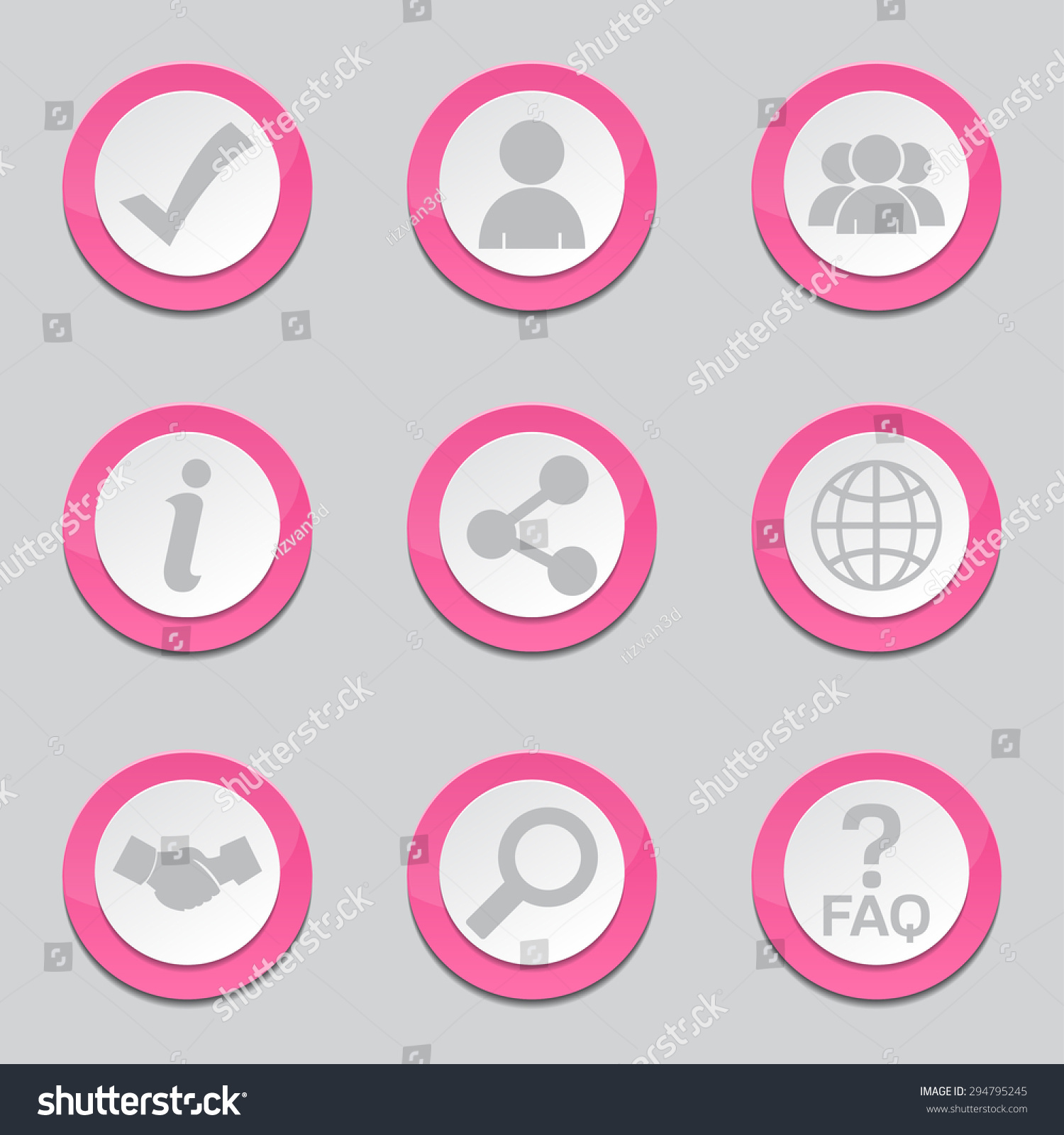 Web Internet Pink Vector Button Icon Stock Vector 294795245 Shutterstock
