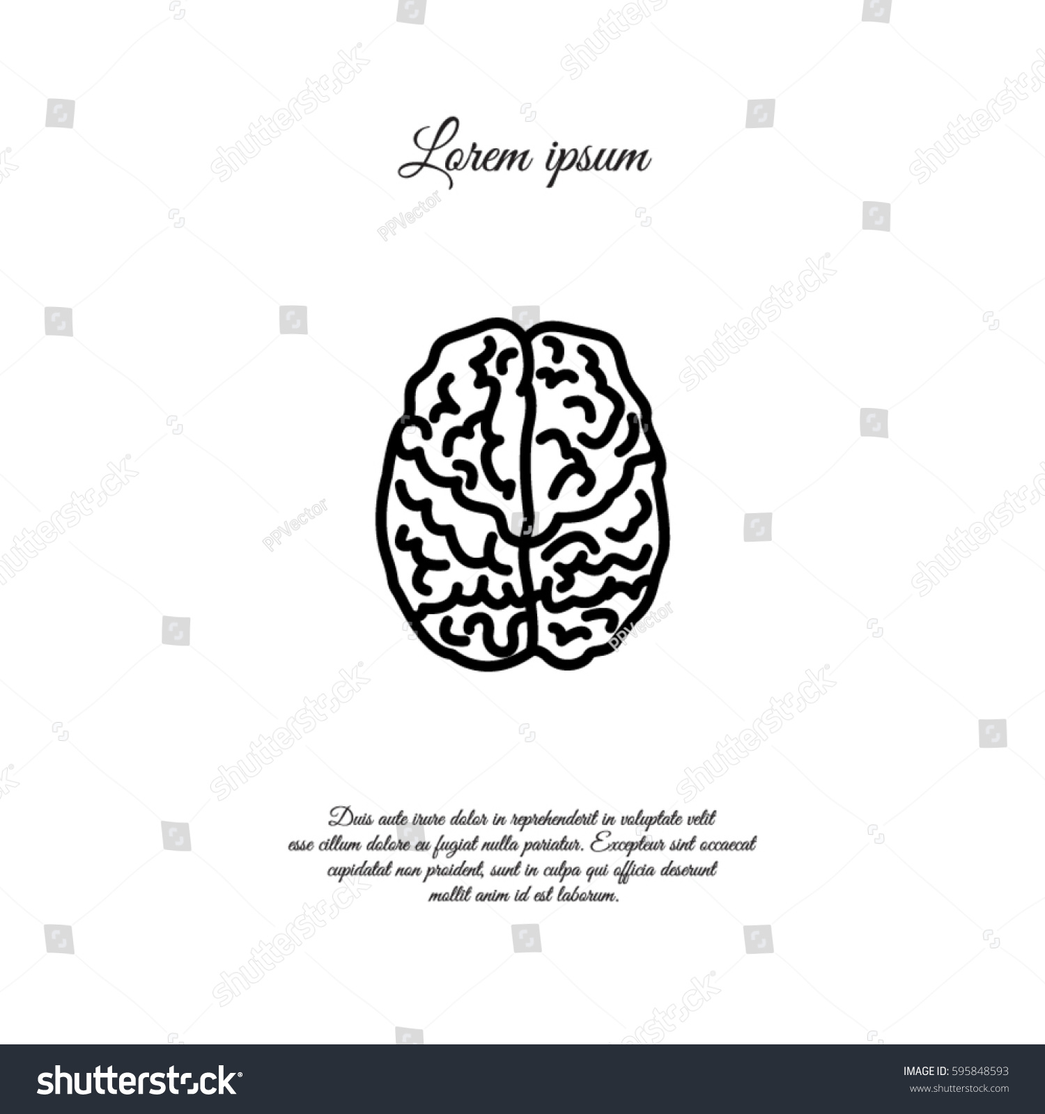 Web Line Icon Human Brain Stock Vector (Royalty Free) 595848593 ...