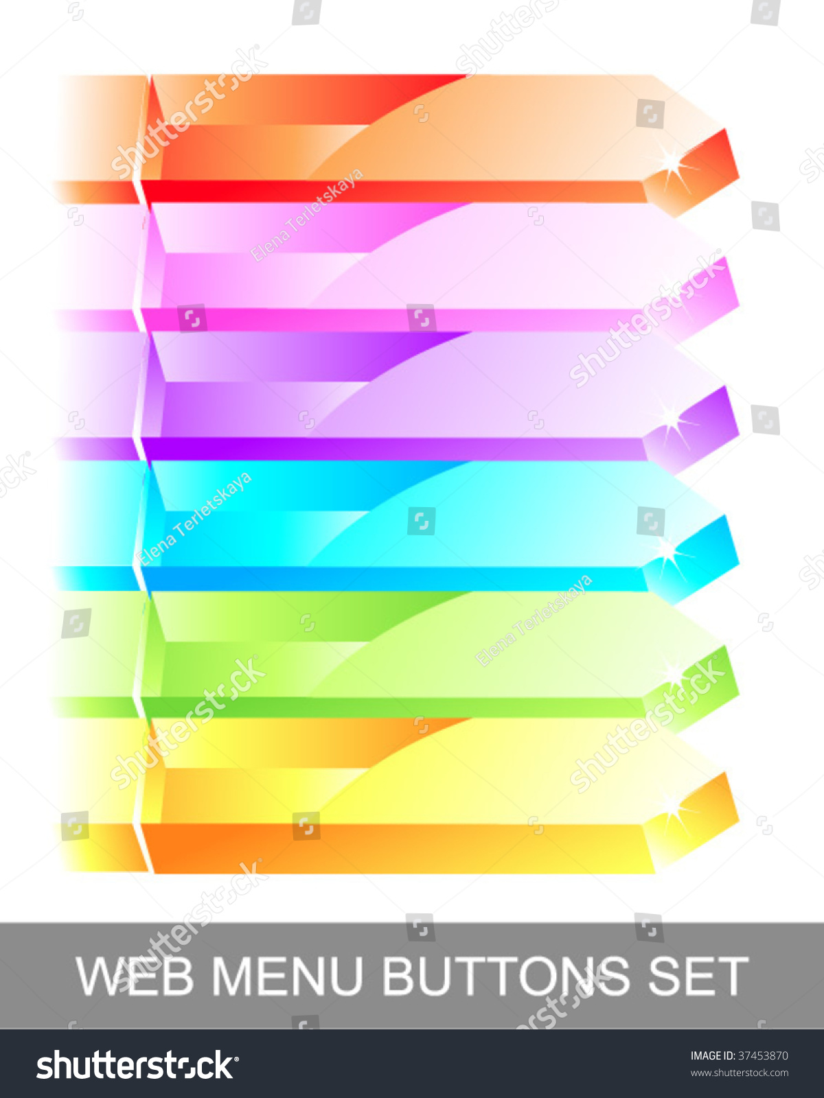 Web Menu Glass Buttons Set Stock Vector (Royalty Free) 37453870 ...