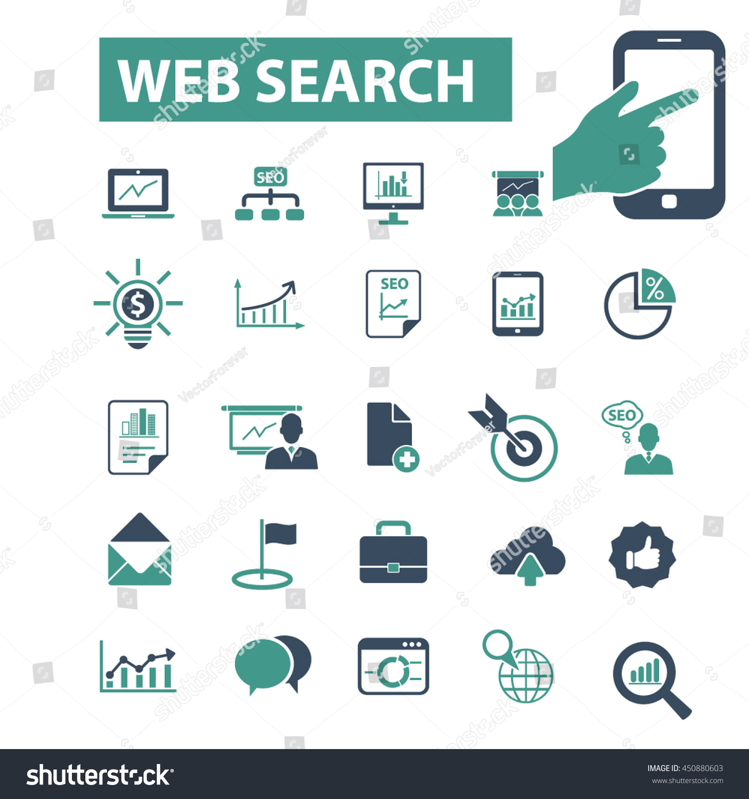 Web Search Icons Stock Vector 450880603 - Shutterstock