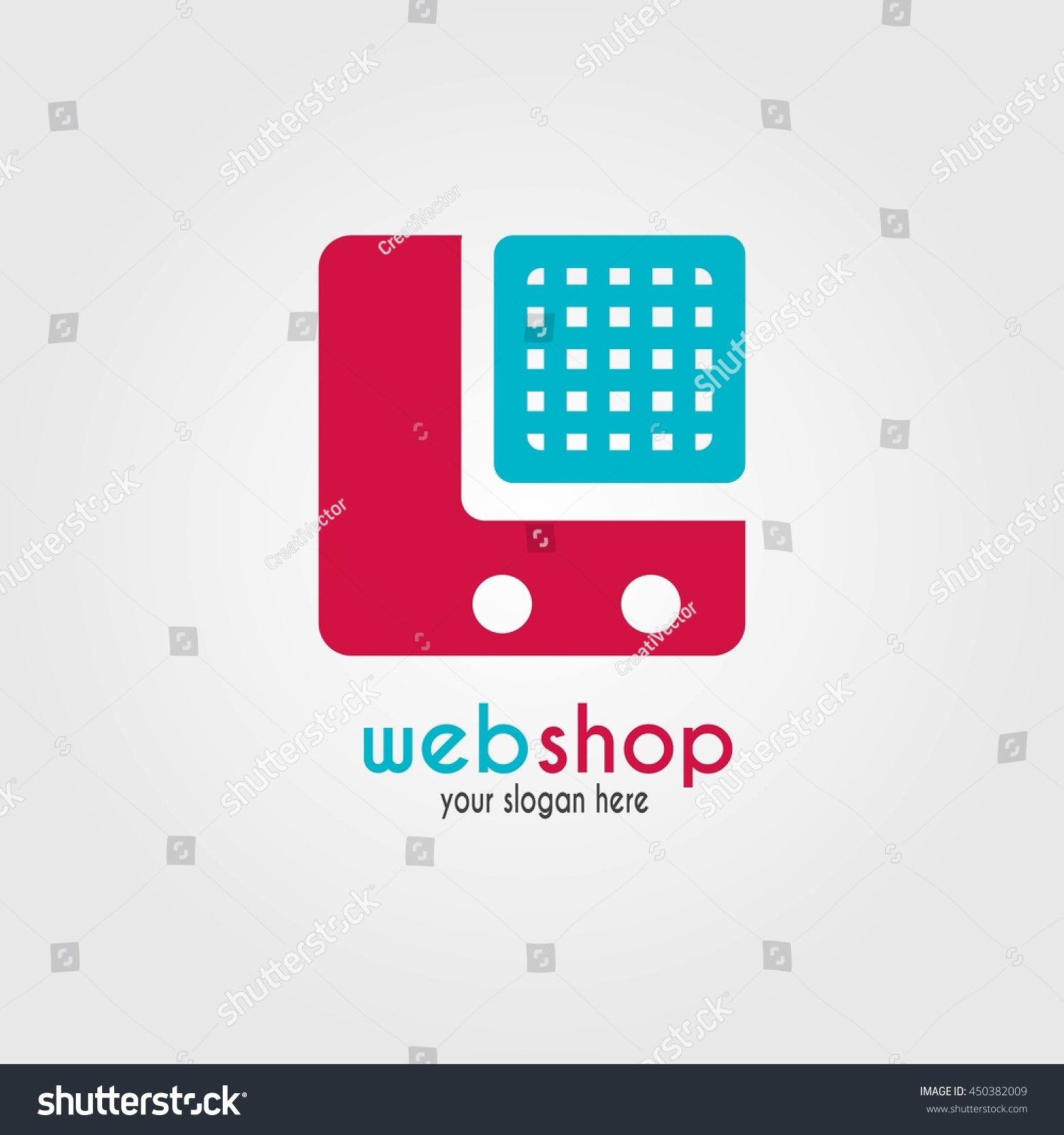 Web Shop Logo Design Template Vector Stock Vector (Royalty Free ...