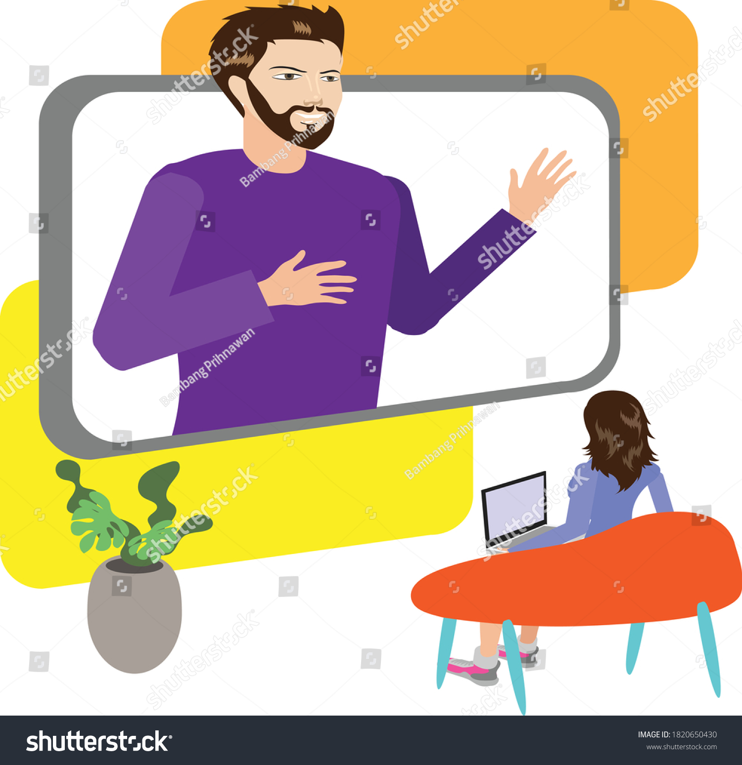 Webinar Online Class Presentation Infographic Vector Stock Vector ...