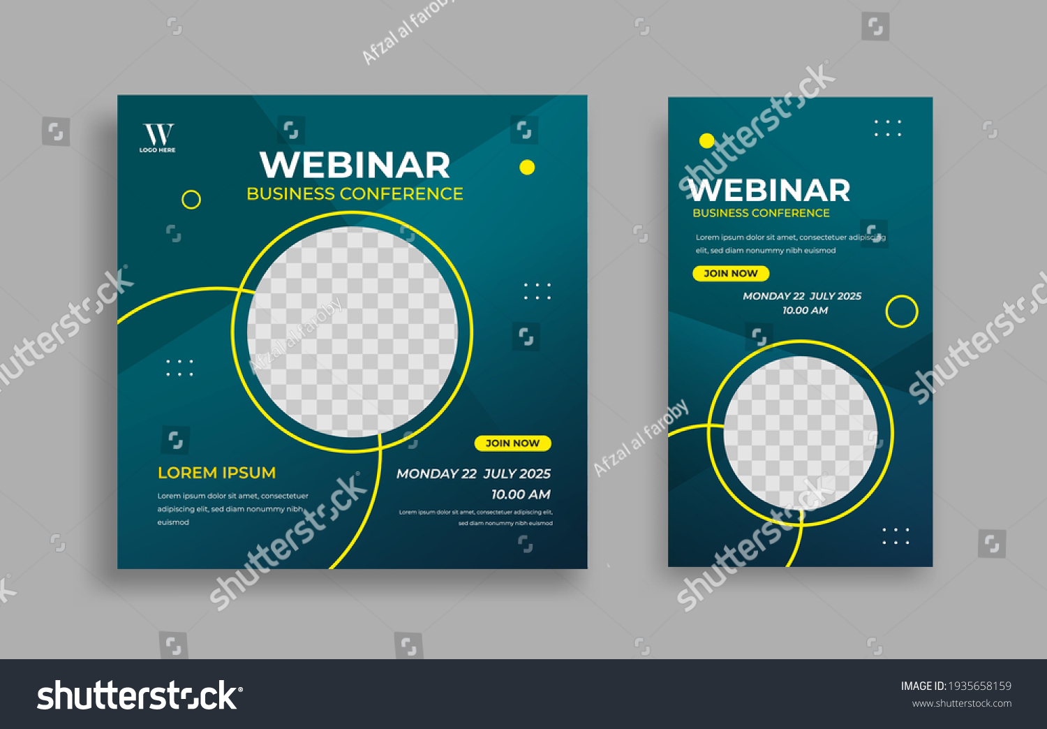 Webinar Sosial Media Post Template Vector Stock Vector (Royalty Free ...