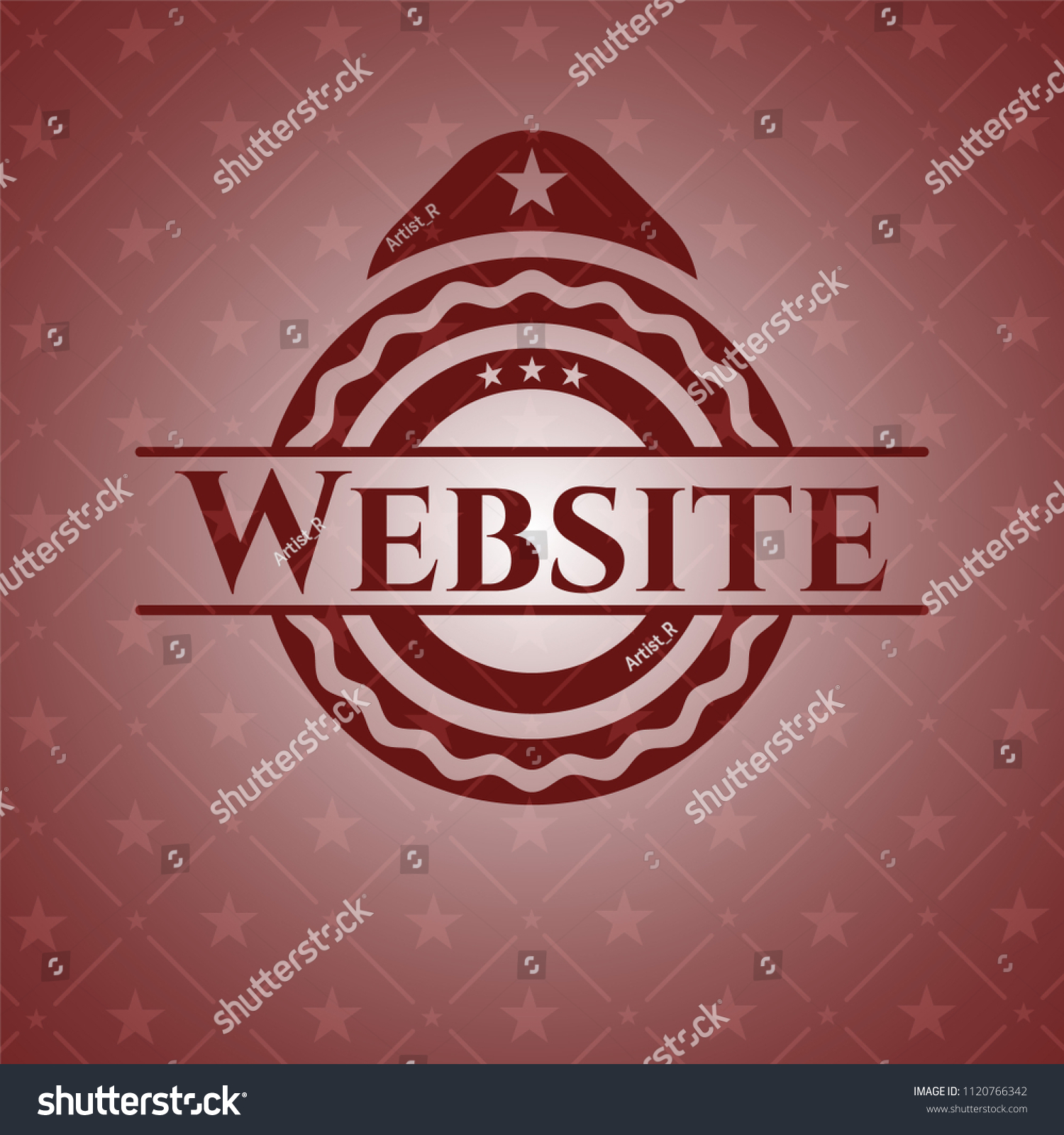 Website Badge Red Background Stock Vector (Royalty Free) 1120766342 ...