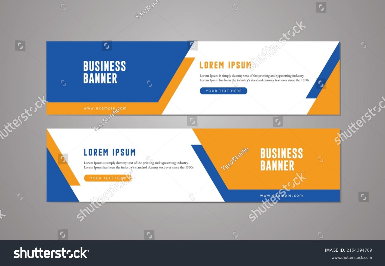 Website Banner Template Designmodern Template Design Stock Vector ...