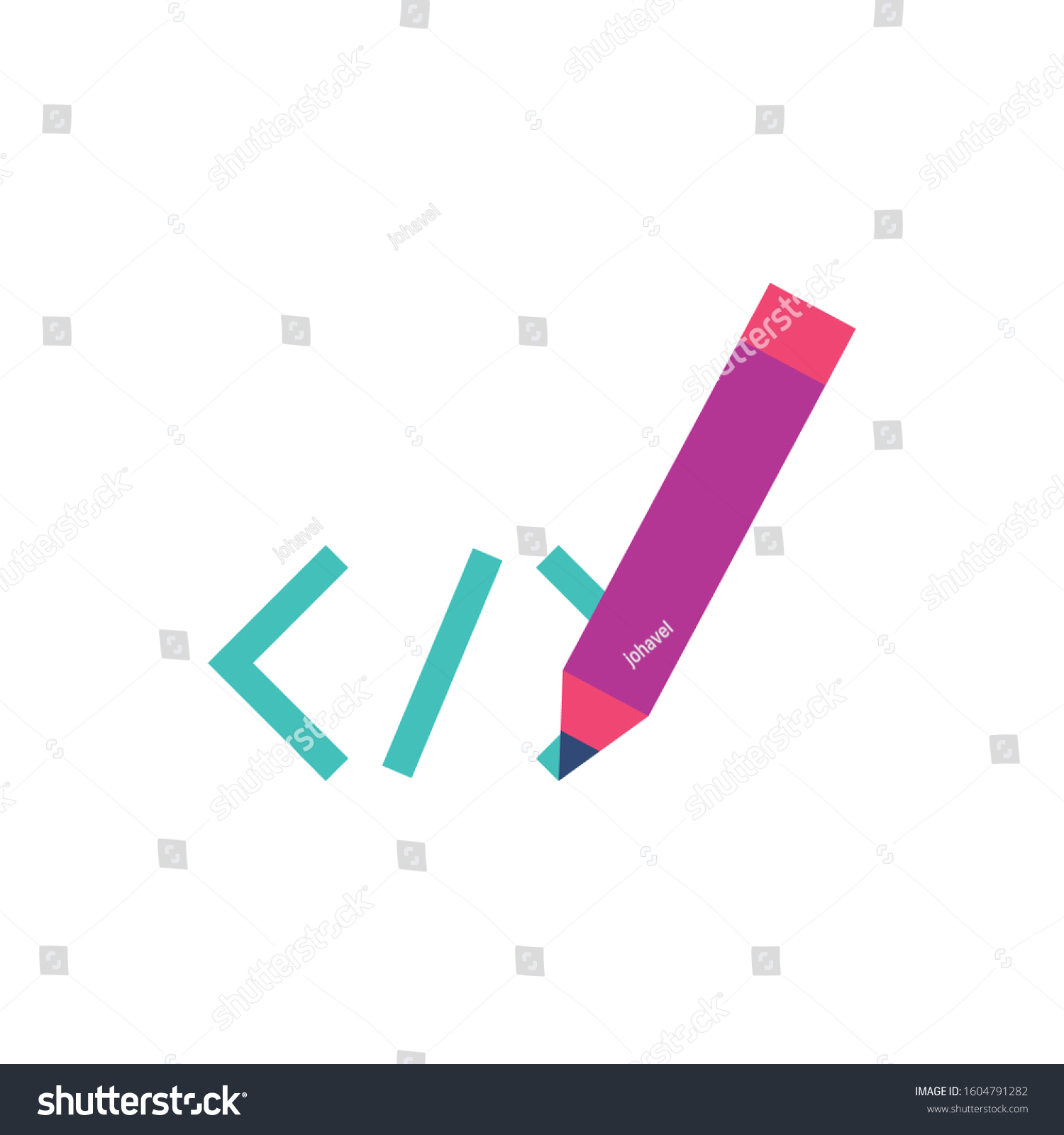Website Code Pen Design Programming Web Stock Vector (Royalty Free ...