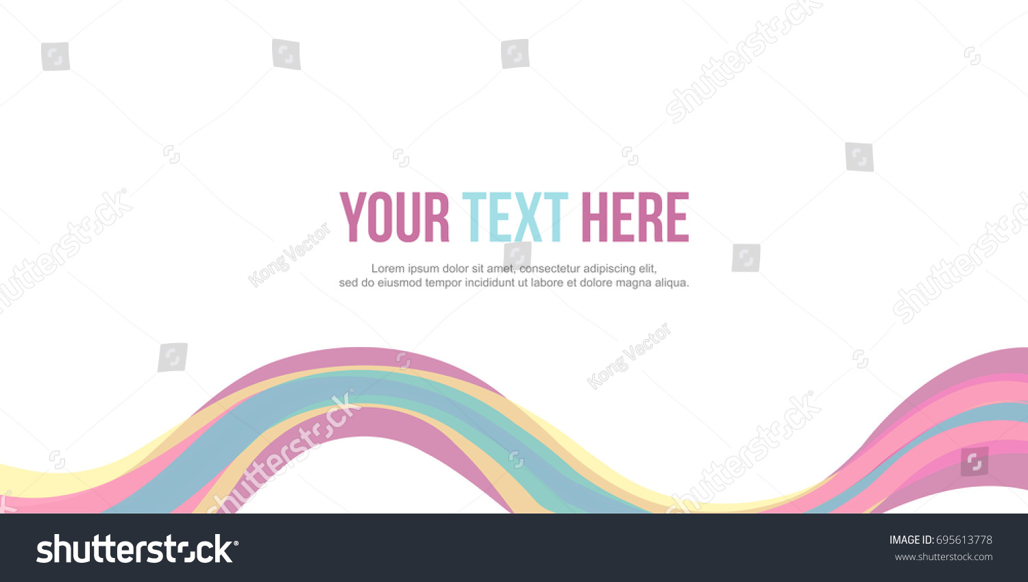 Website Header Colorful Wave Design Stock Vector (Royalty Free ...