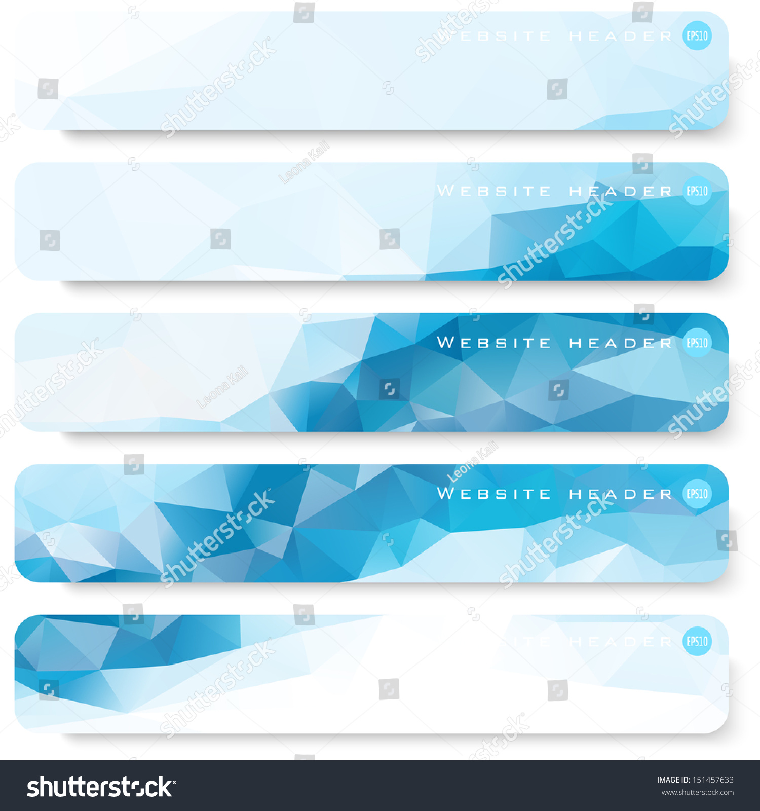 Website Header Or Banner Set Stock Vector Illustration 151457633 ...