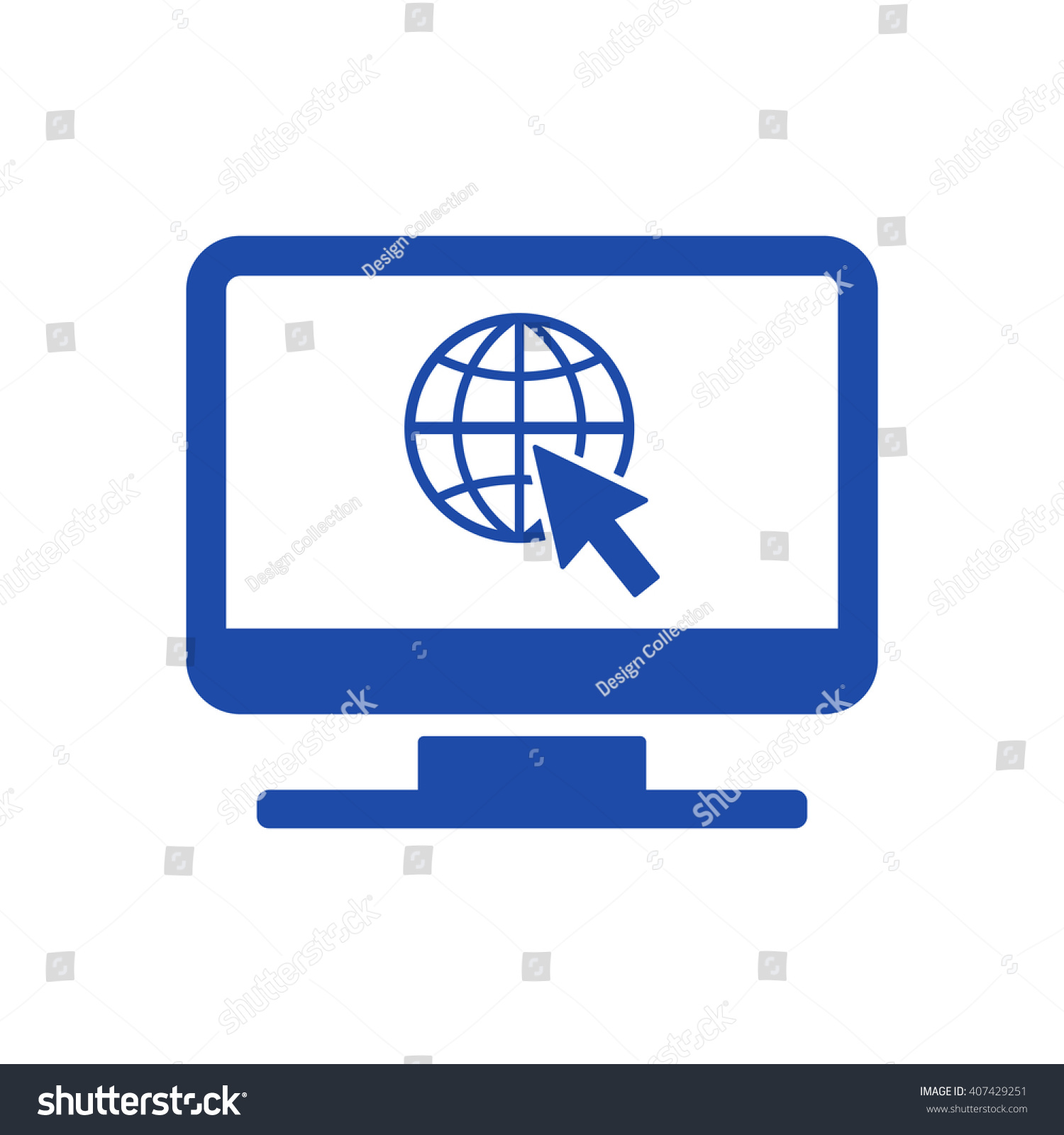 Website Icon Isolated Flat Design Stock Vector 407429251 - Shutterstock