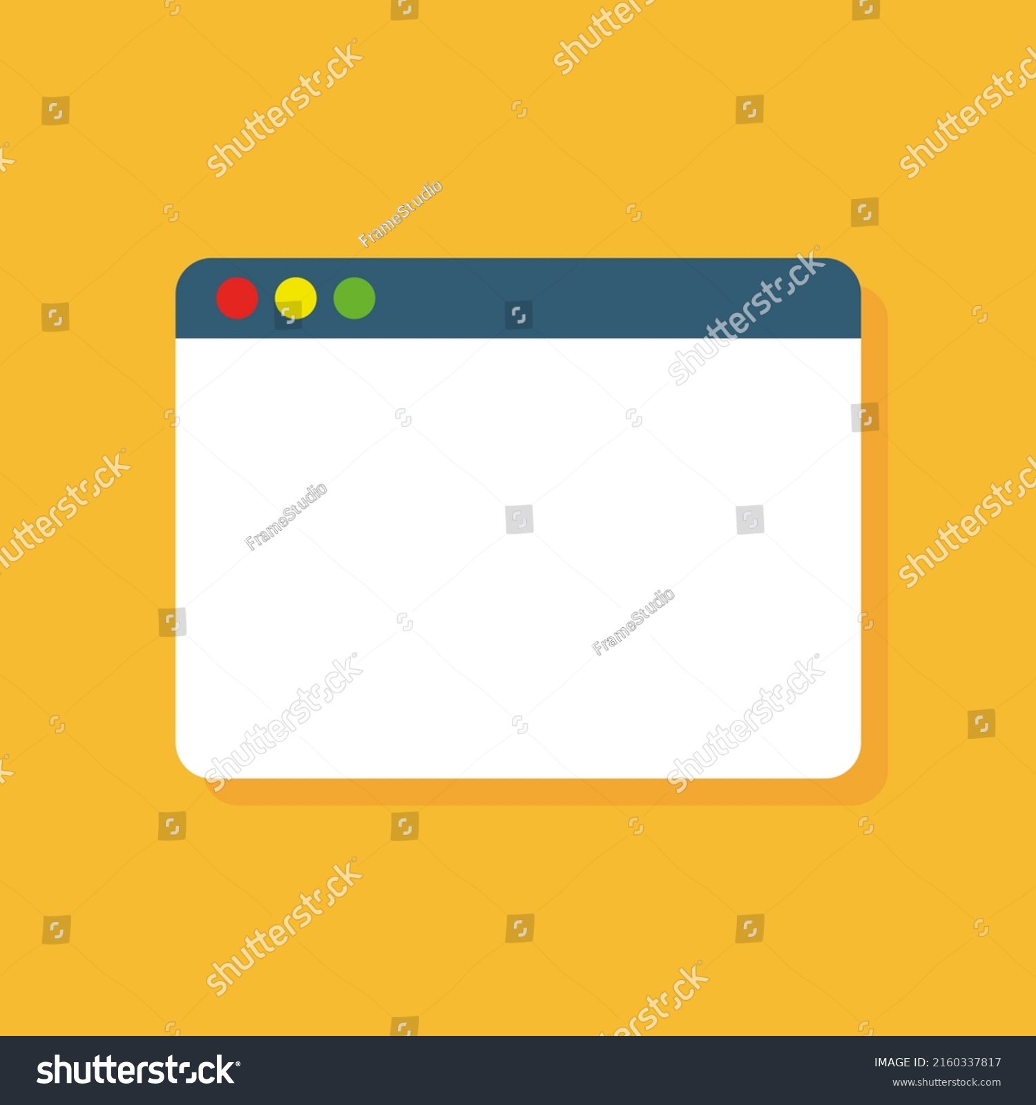 Website Icon Website Browser Mockup Empty Stock Vector (Royalty Free ...