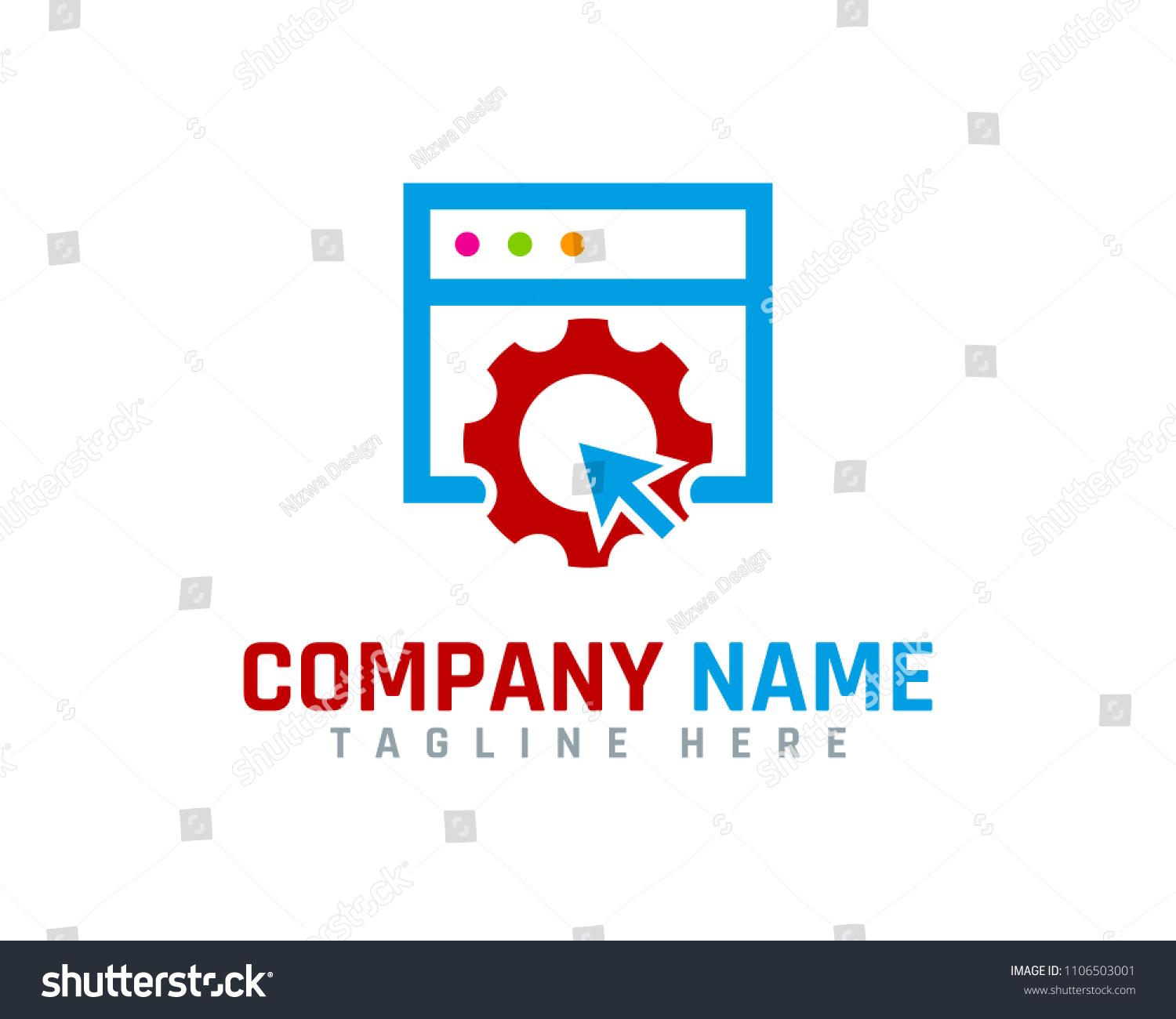 Website Management Logo Design Stock Vector (Royalty Free) 1106503001 ...