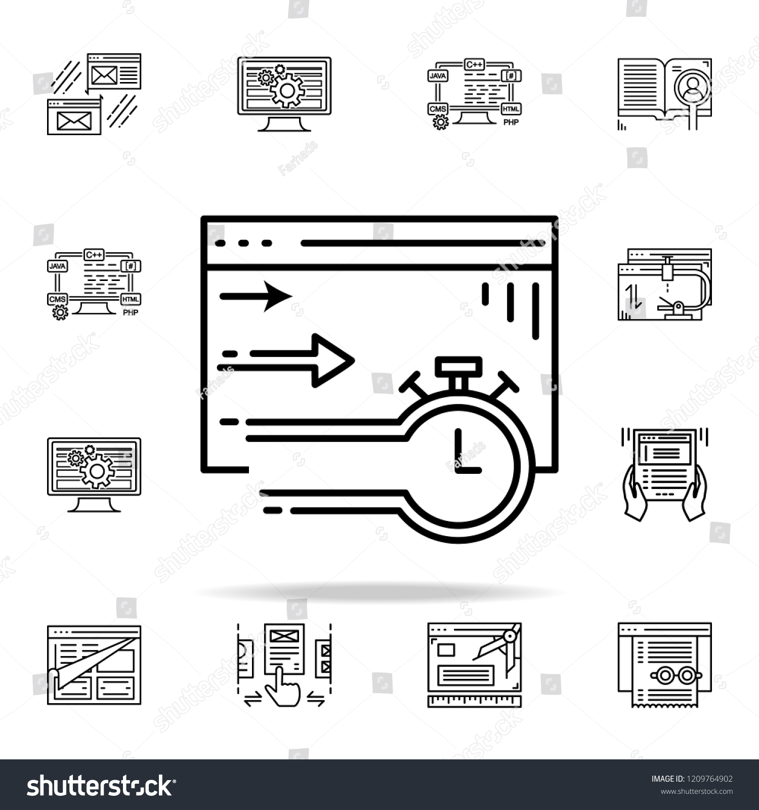 Website Session Icon Web Development Icons Stock Vector (Royalty Free ...