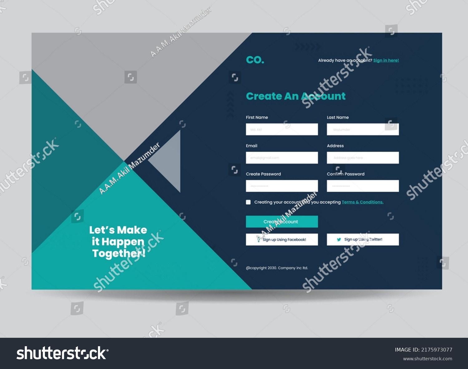 Website Signup Form Web Registration Form Stock Vector (Royalty Free ... Website Signup Form Web Registration Form Stock Vector (Royalty Free ...