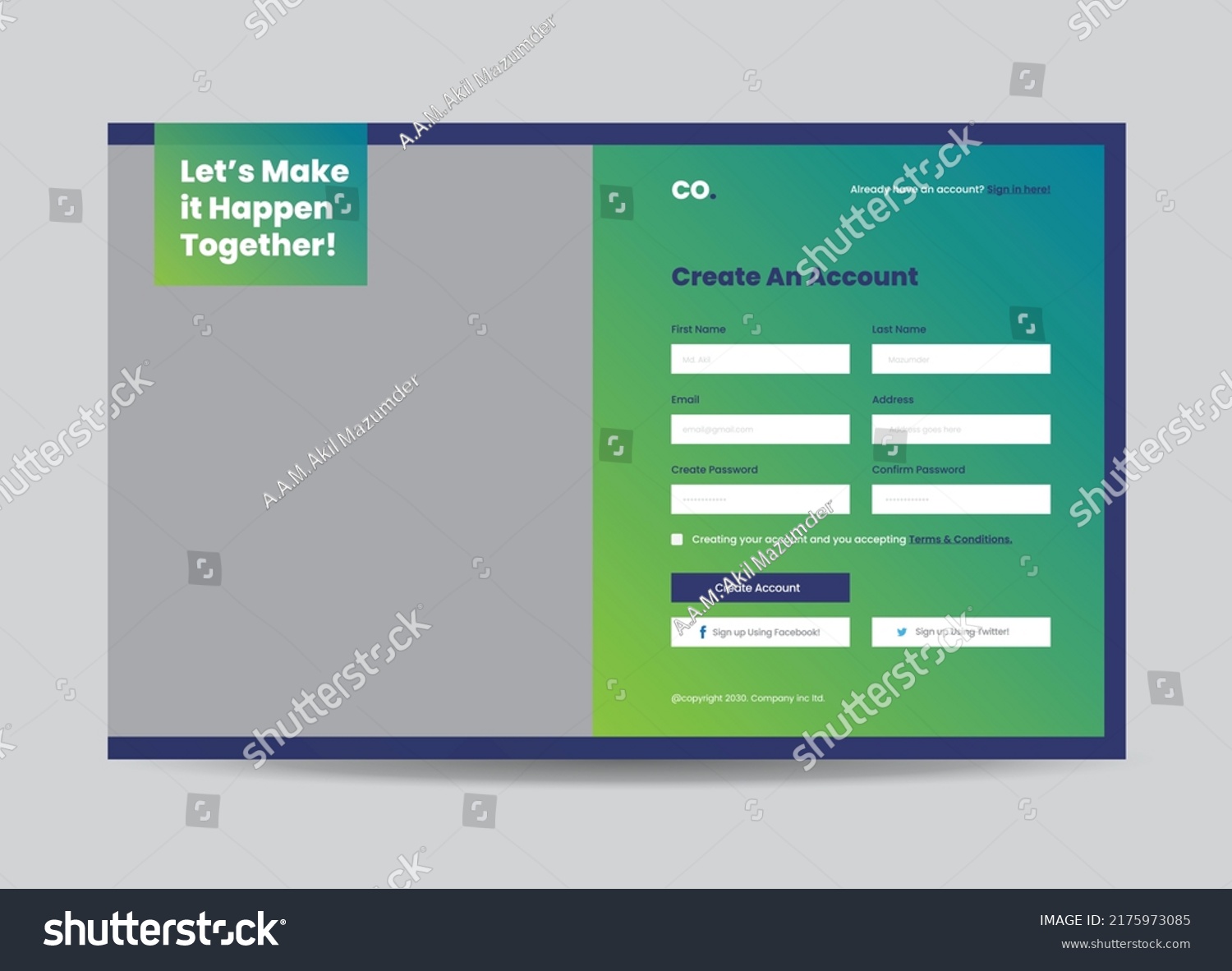 Website Signup Form Web Registration Form Stock Vector (Royalty Free ... Website Signup Form Web Registration Form Stock Vector (Royalty Free ...