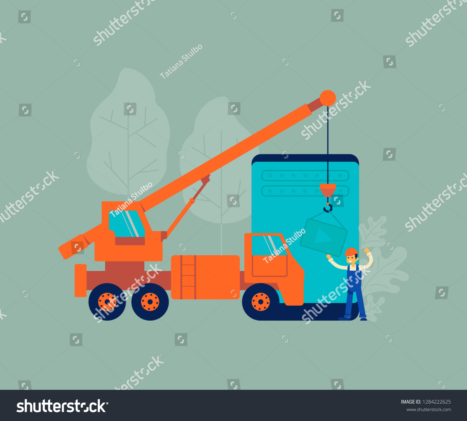 Website Under Construction Development Concept Background Stock Vector ...