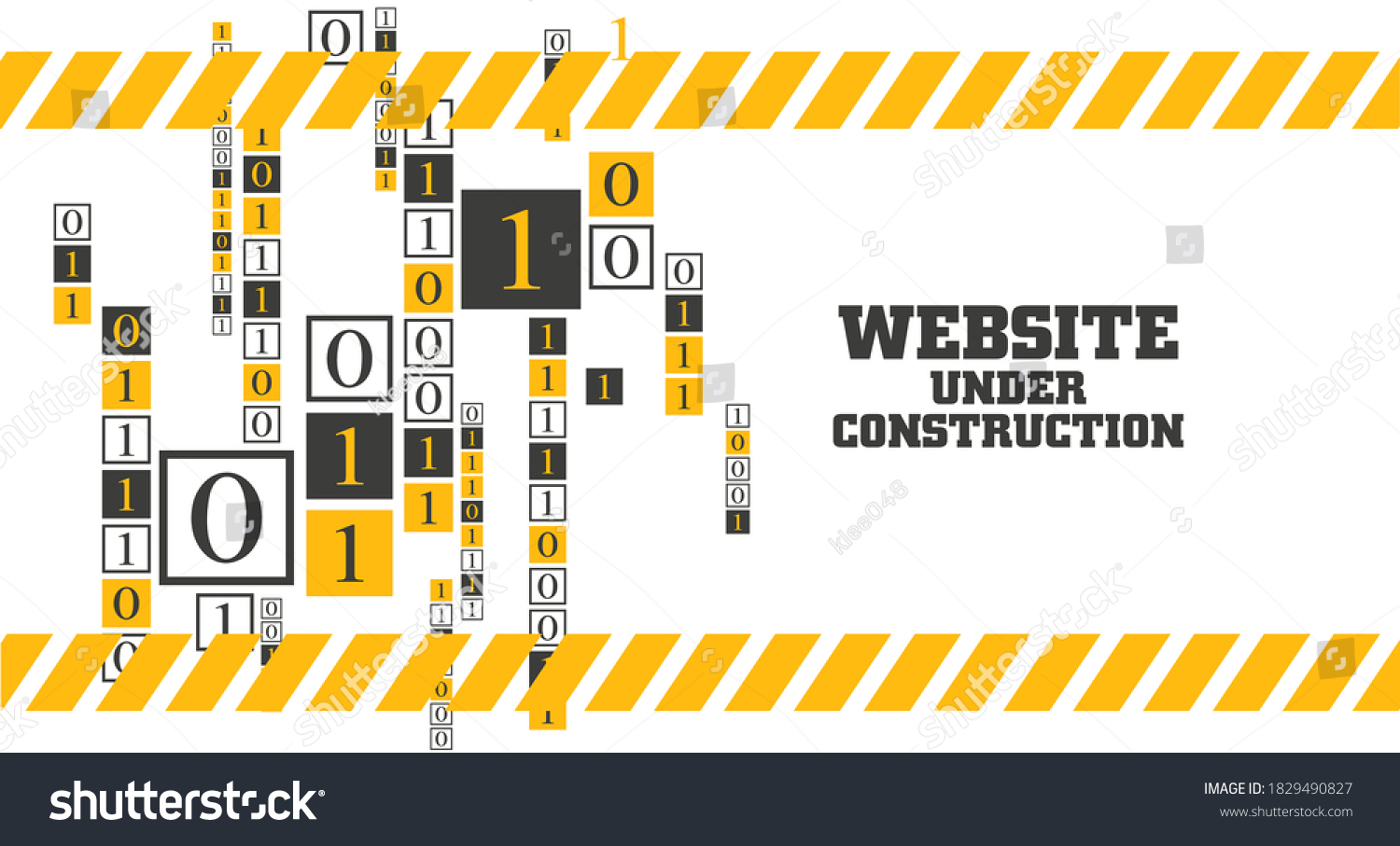 Website Under Construction On Warning Sign Stock Vector (Royalty Free ...