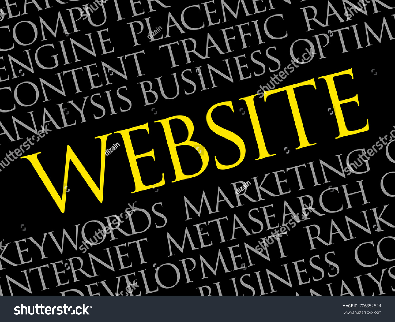 Website Word Cloud Collage Business Concept Stock Vector (Royalty Free ...