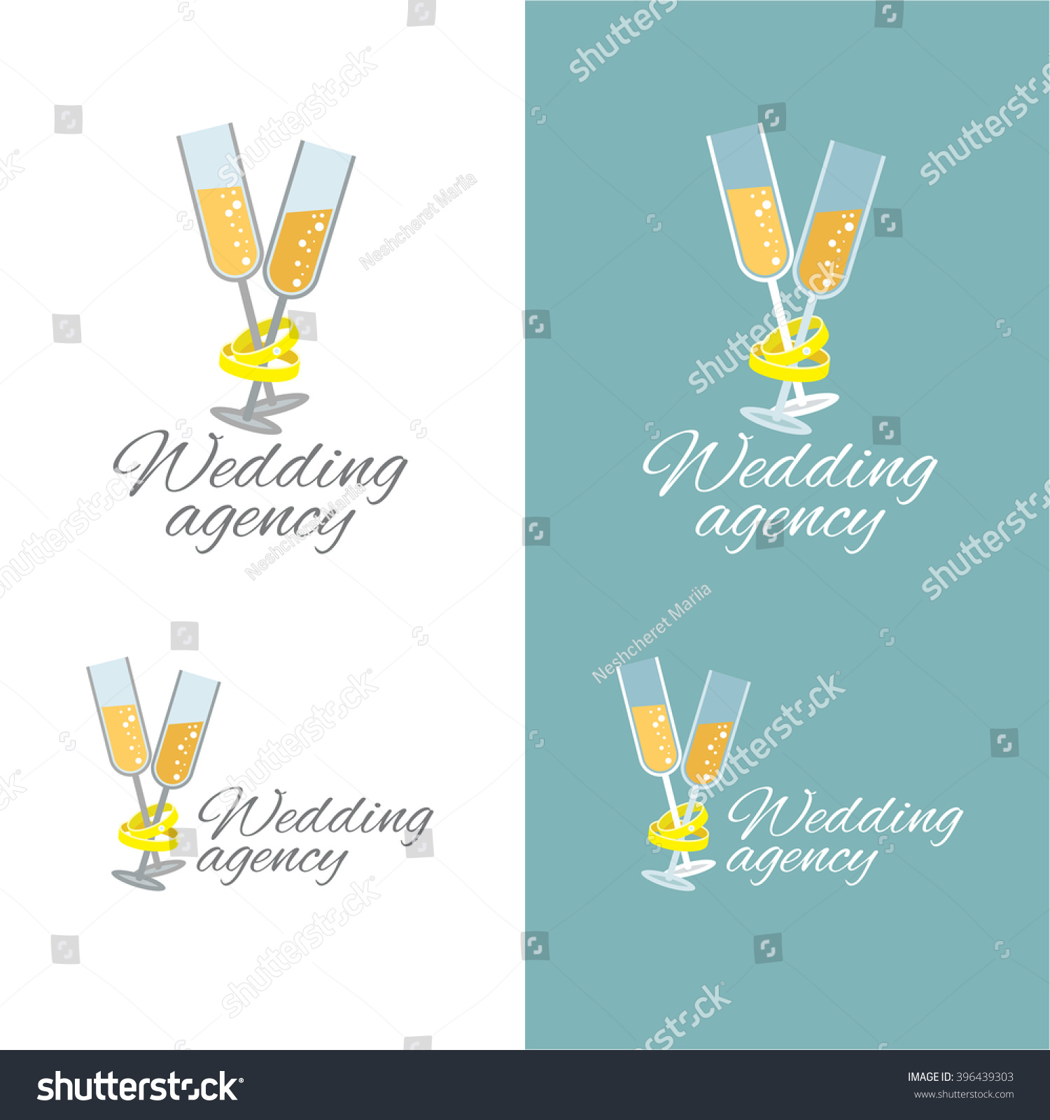 Wedding Agency Logo Stock Vector (Royalty Free) 396439303