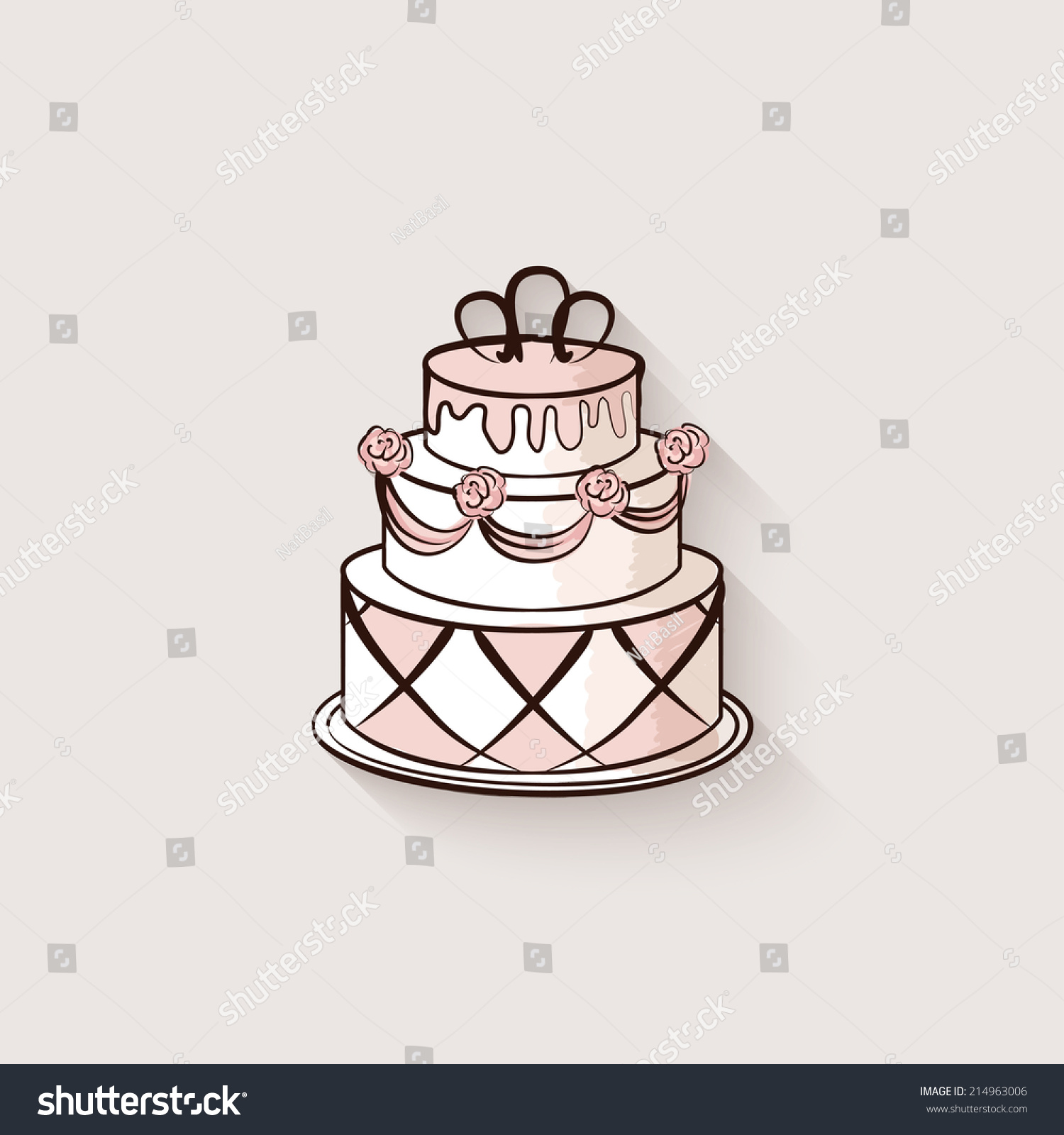 Wedding Cake Design Element Vector Illustration Stock Vector (Royalty ...
