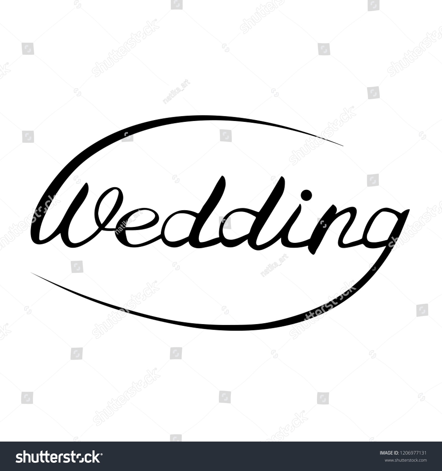 Wedding Hand Lettering Vector Illustration Stock Vector (Royalty Free ...