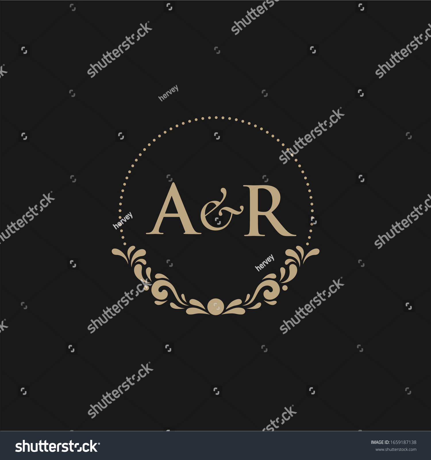 Wedding Initial Template Vector Illustration Stock Vector (Royalty Free ...