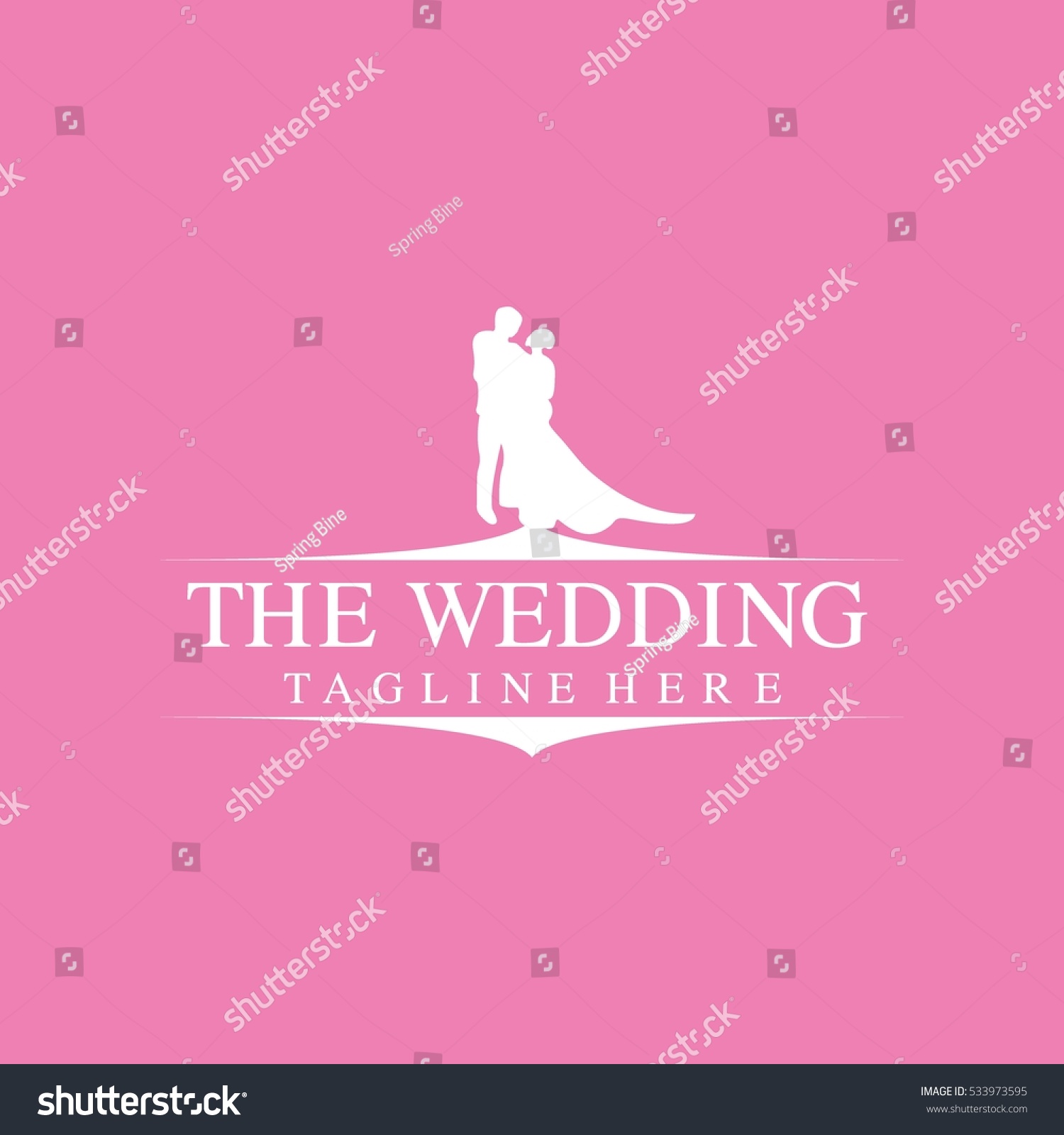 Vektor Stok Wedding Invitation Logo Design Template Vector (Tanpa ...