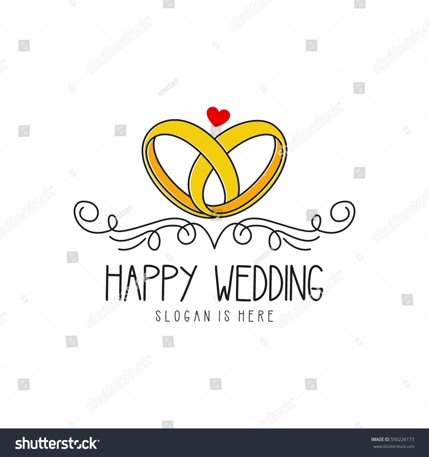 Wedding Logo Design Template Stock Vector 550226173 - Shutterstock