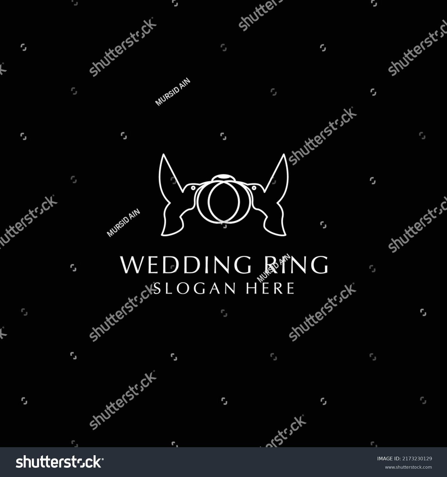 Wedding Ring Logo Design Icon Template Stock Vector (Royalty Free ...
