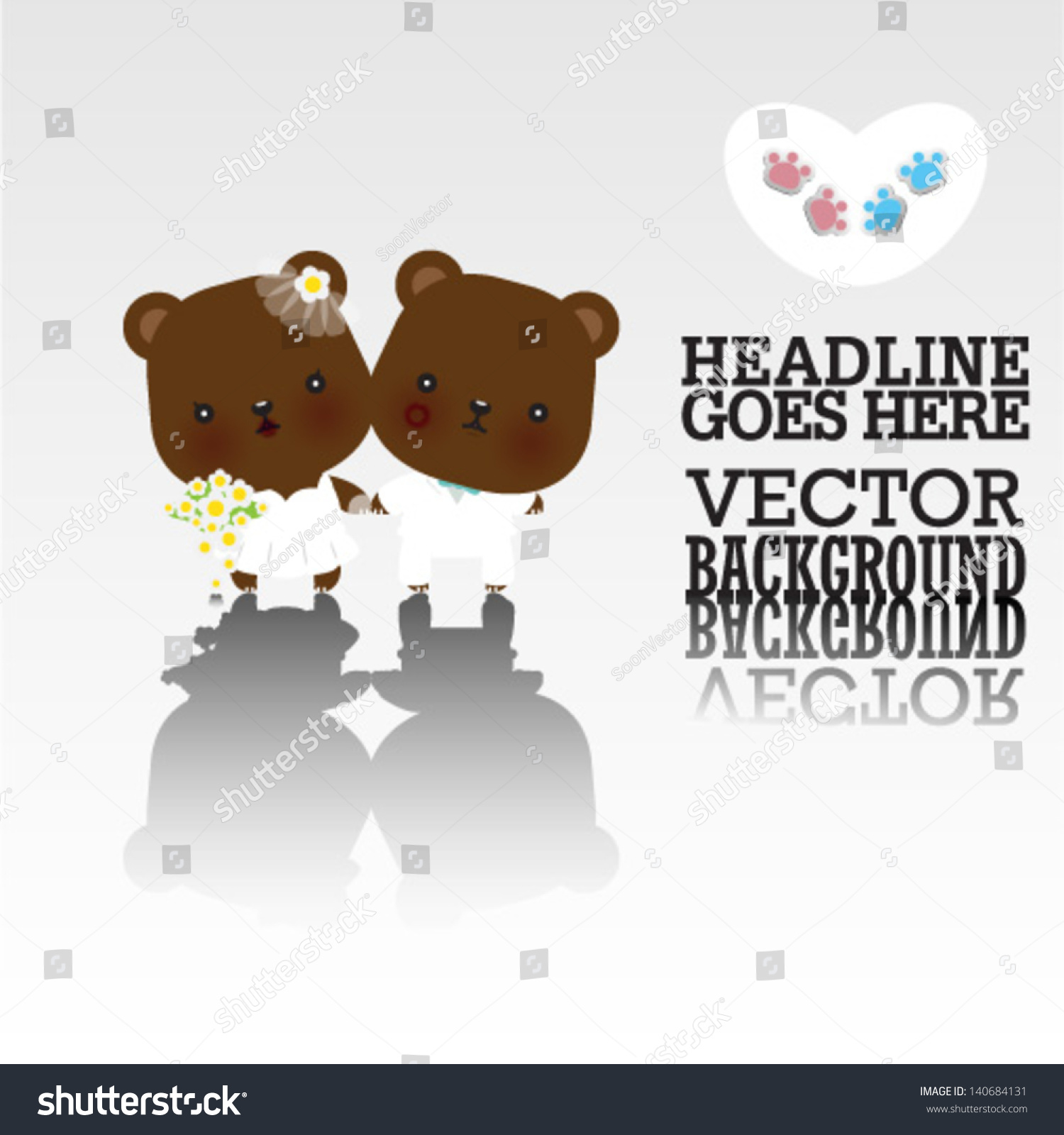 Wedding Teddy Bears Vector Illustration Stock Vector (Royalty Free ...