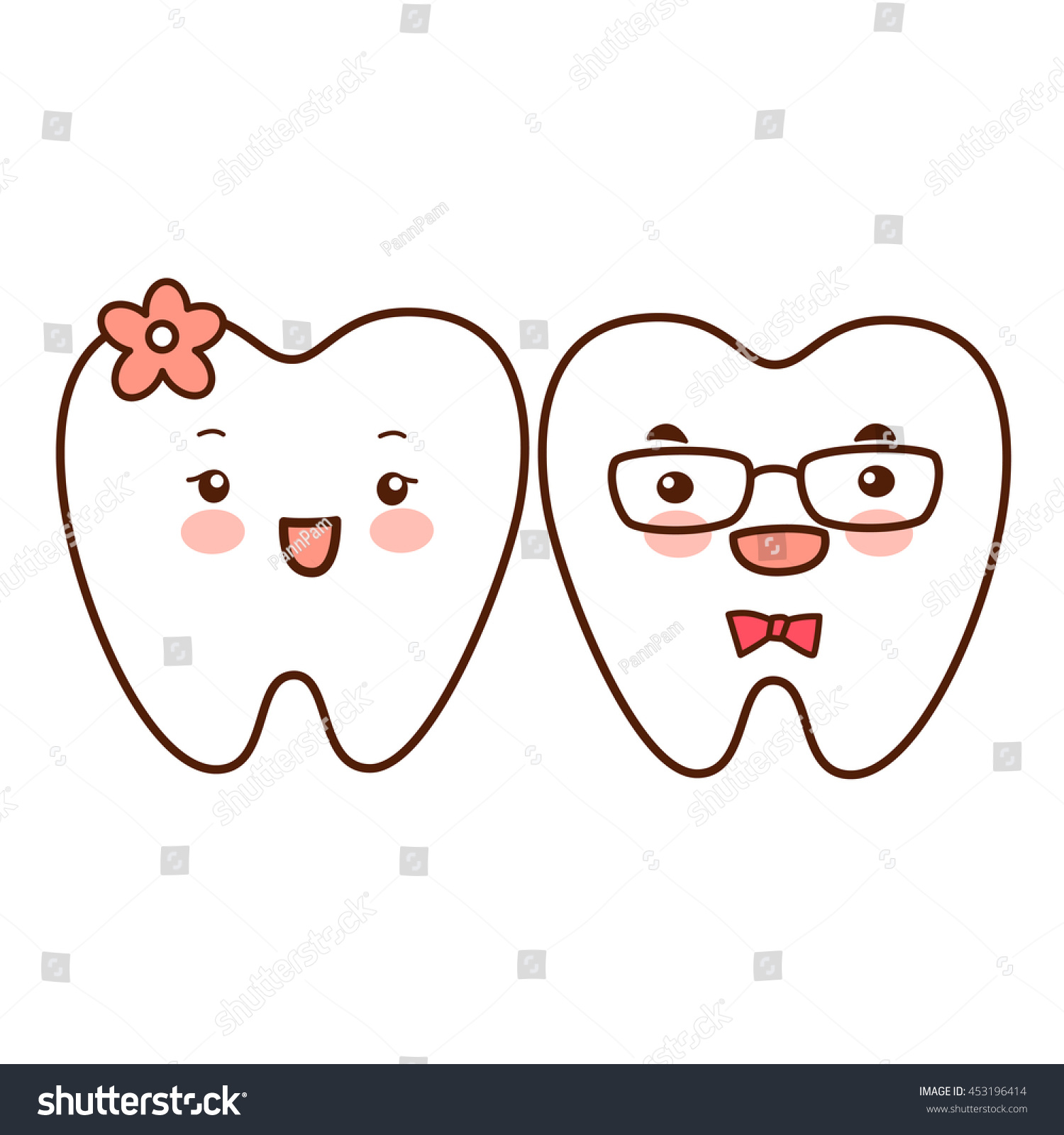 Wedding Teeth Couple Vector Illustration Stock Vector (Royalty Free ...