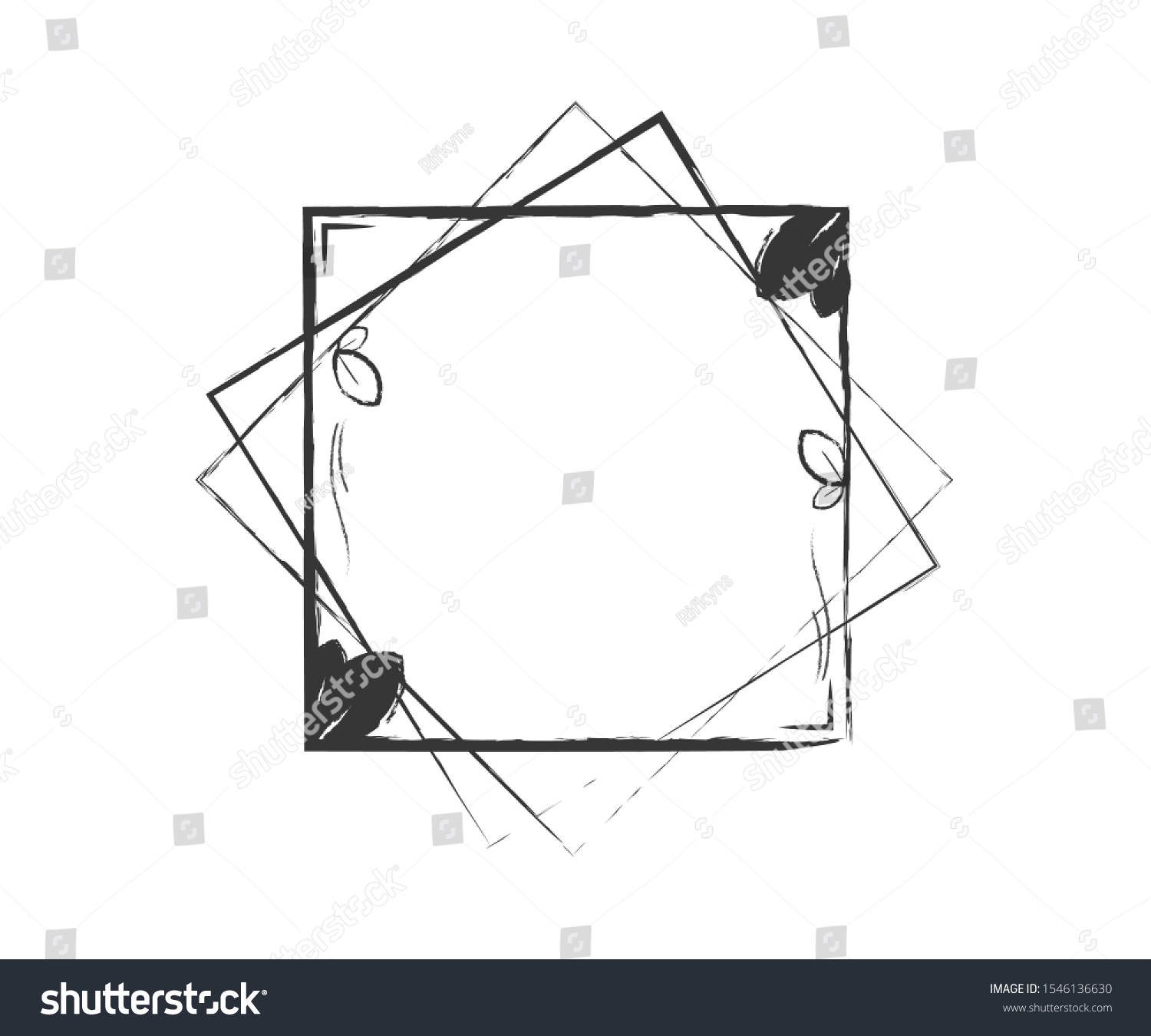 Wedding Template Frame Flourish Frame Template Stock Vector (Royalty ...