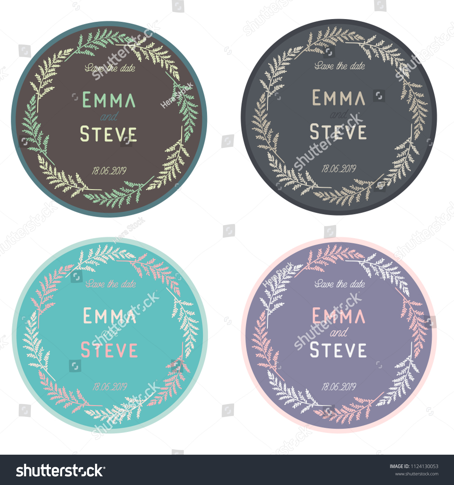 Wedding Template Vector Illustration Stock Vector (Royalty Free ...