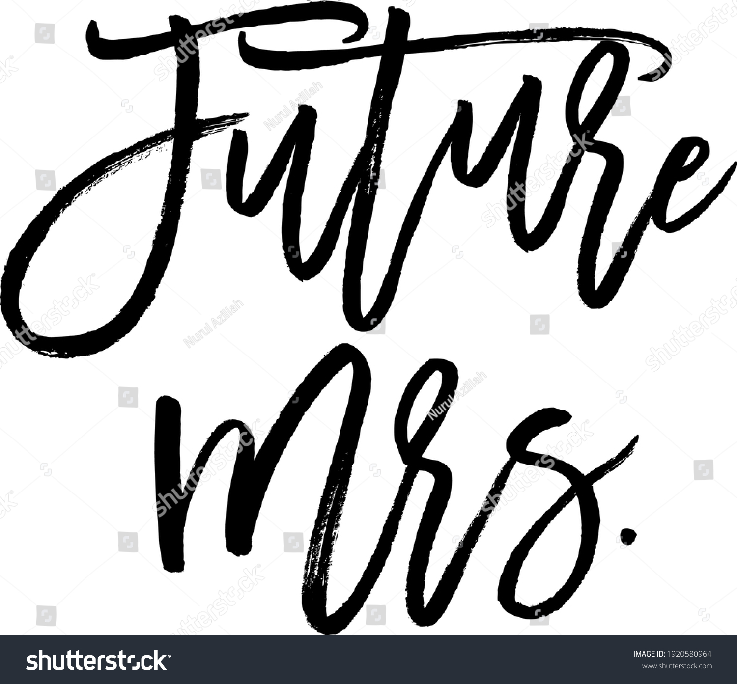 Wedding Text Design Vector Future Mrs Stock Vector (Royalty Free ...