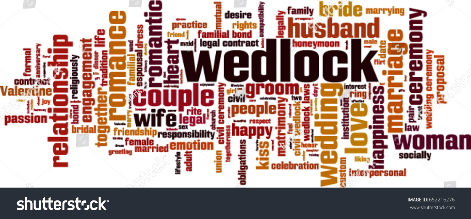 Wedlock Word Cloud Concept Vector Illustration Stock Vector (Royalty ...
