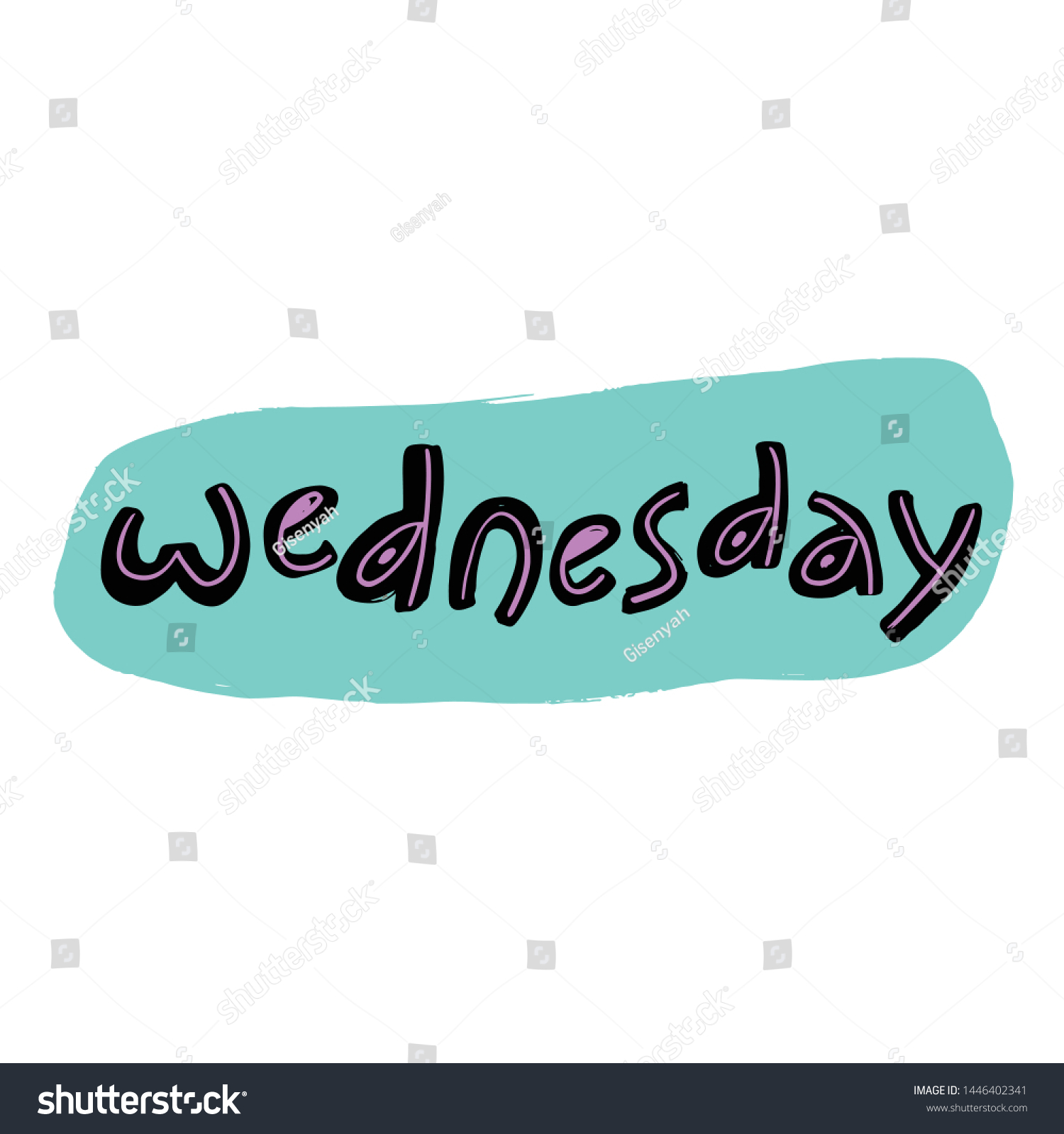 Wednesday Vector Planner Lettering Week Stock Vector (Royalty Free ...