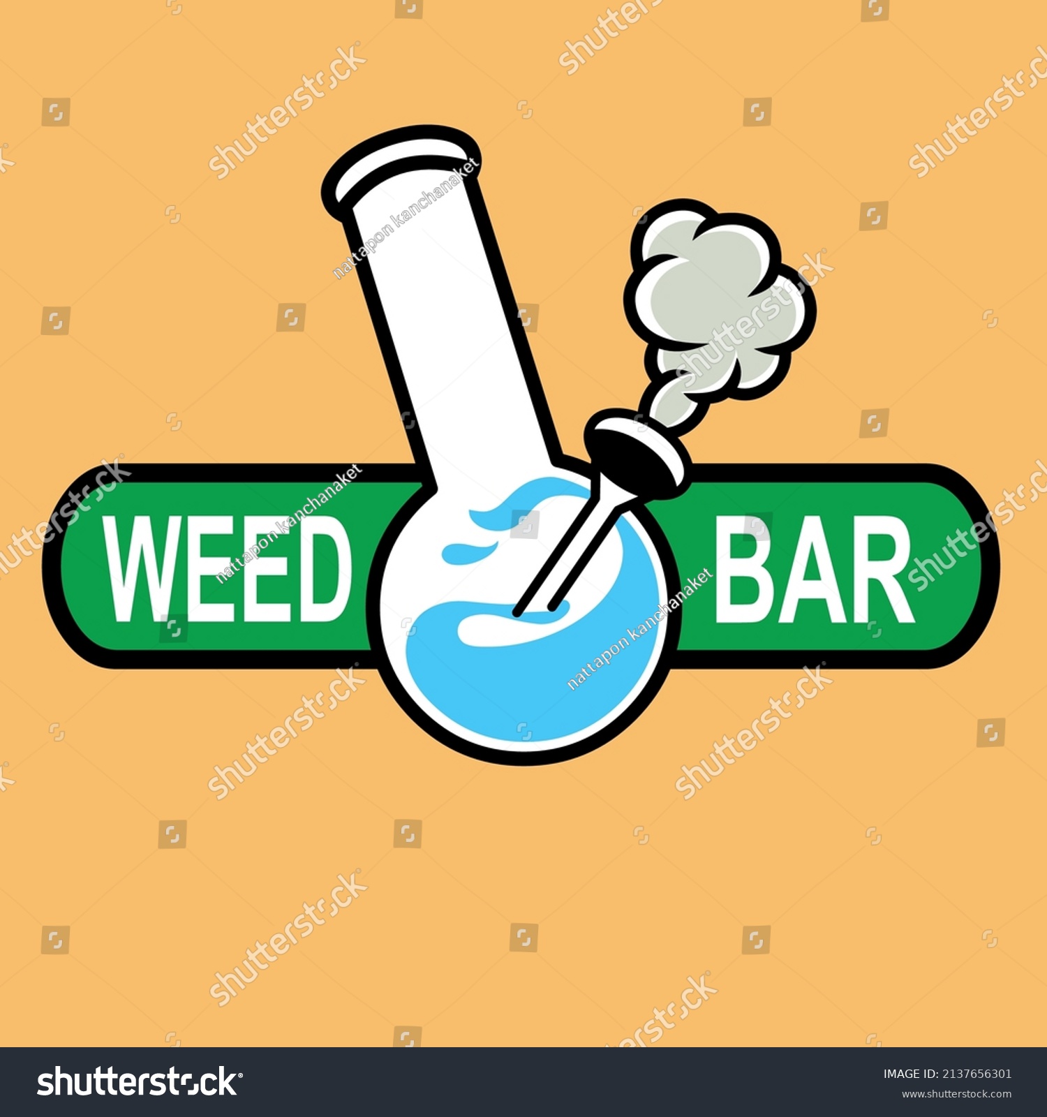 Weed Bar Logo Design Vector Art: Vector có sẵn (miễn phí bản quyền ...