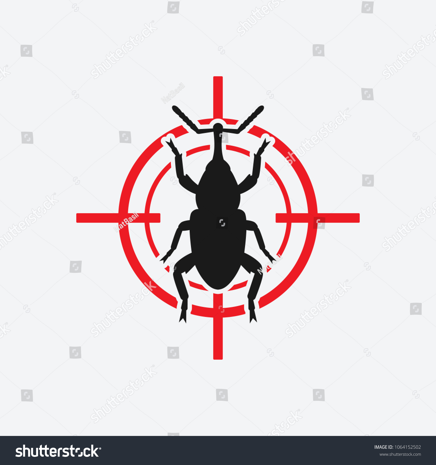 Weevil Icon Red Target Vector Illustration: vector de stock (libre de ...