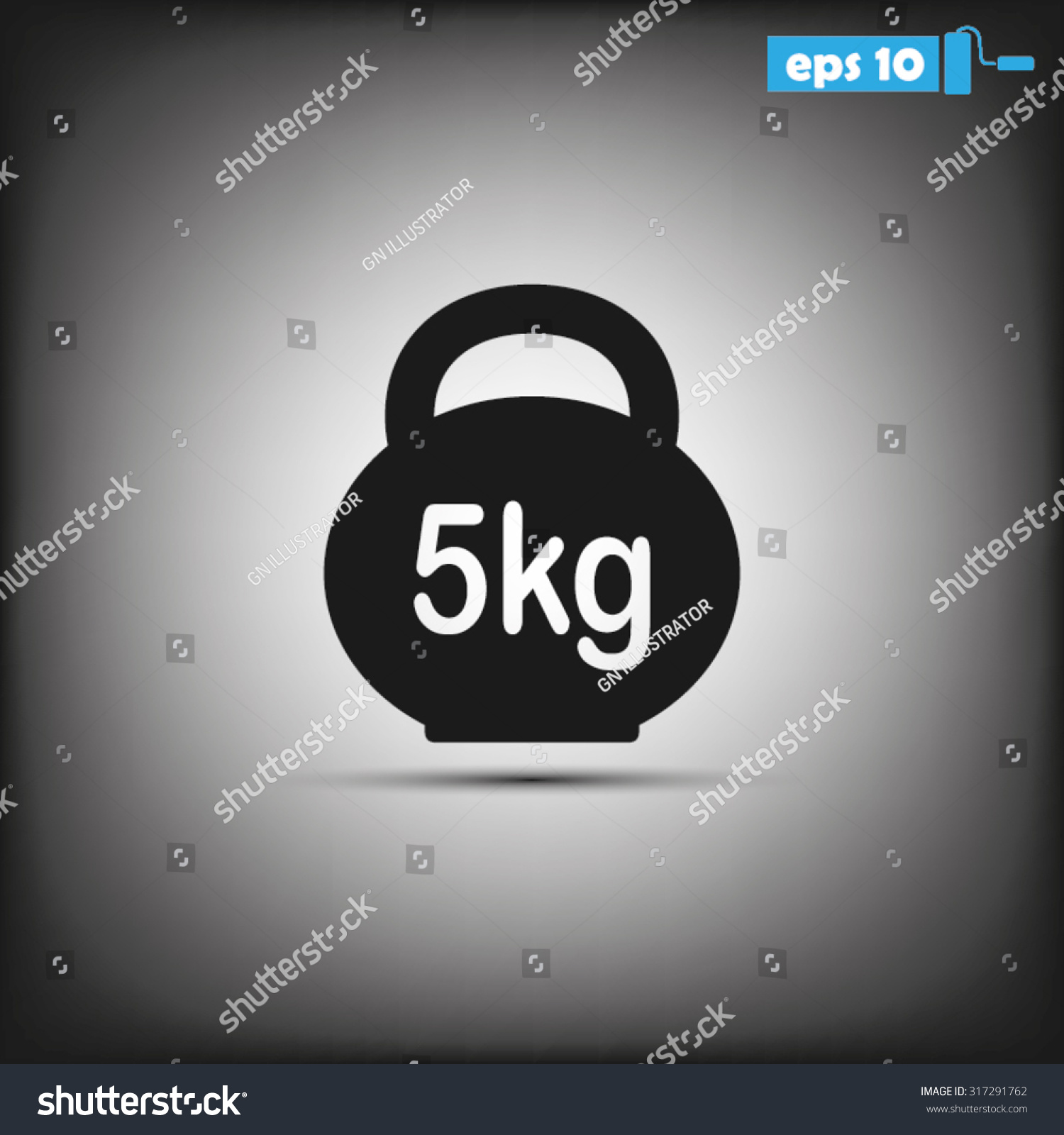 Weight Five Kilogram Stock Vector (Royalty Free) 317291762 | Shutterstock