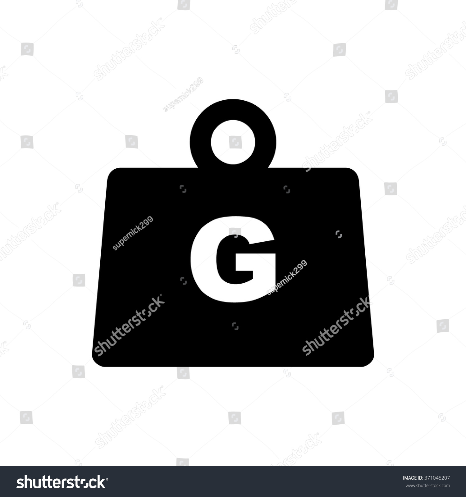 Weight Gram Icon Stock Vector Illustration 371045207 : Shutterstock